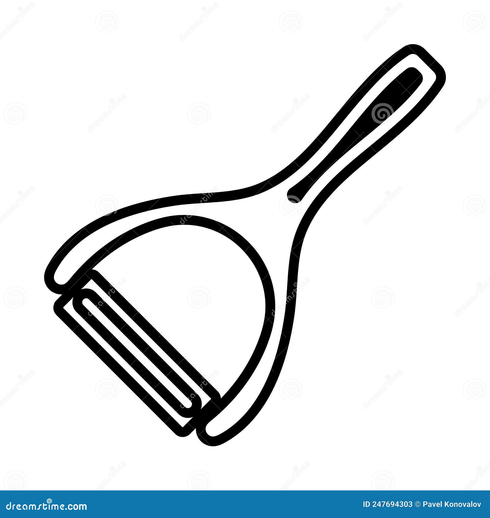 Vegetable Peeler Icon stock vector. Illustration of food - 247694303