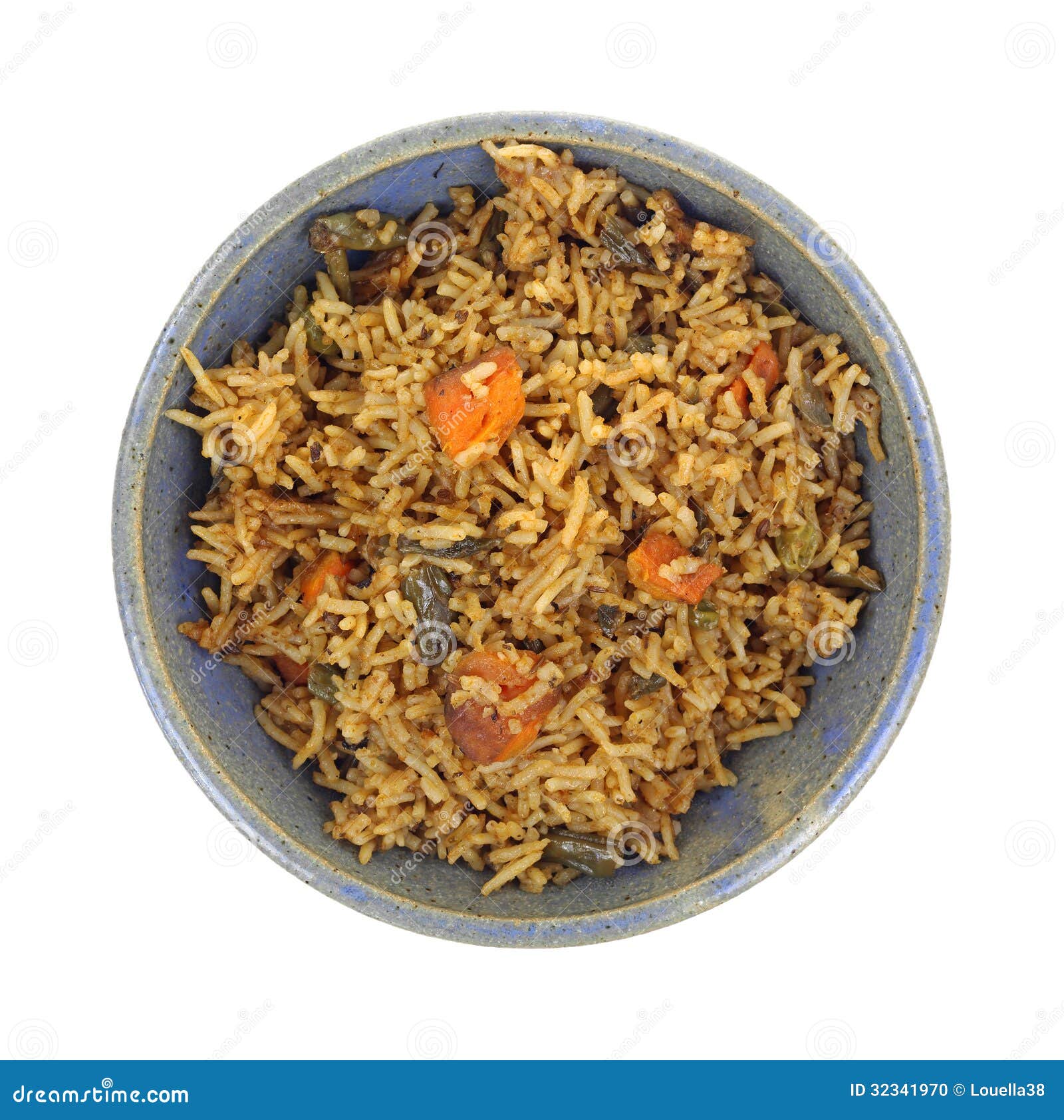 Vegetable Pilaf in Bowl Top Stock Photo - Image of chili, pilaf: 32341970
