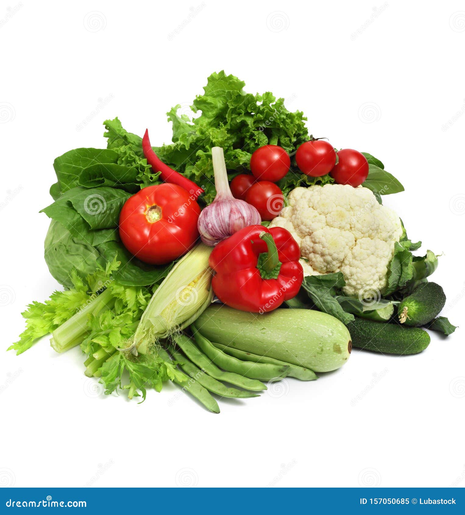 Vegetable pile on white stock image. Image of concept - 157050685