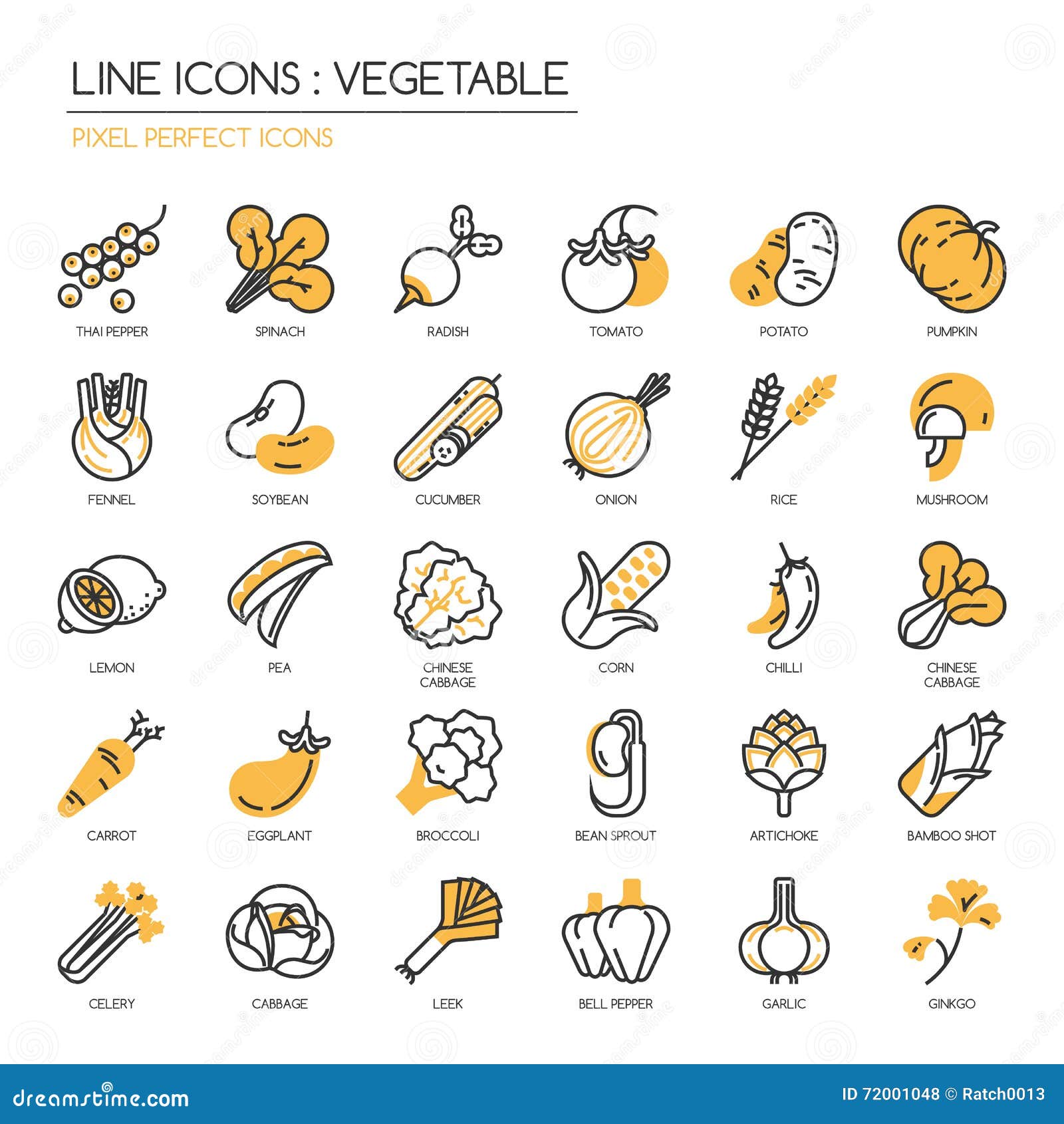 Vegetable , Pixel Perfect Icon Stock Vector - Illustration of potato, cucumber: 72001048