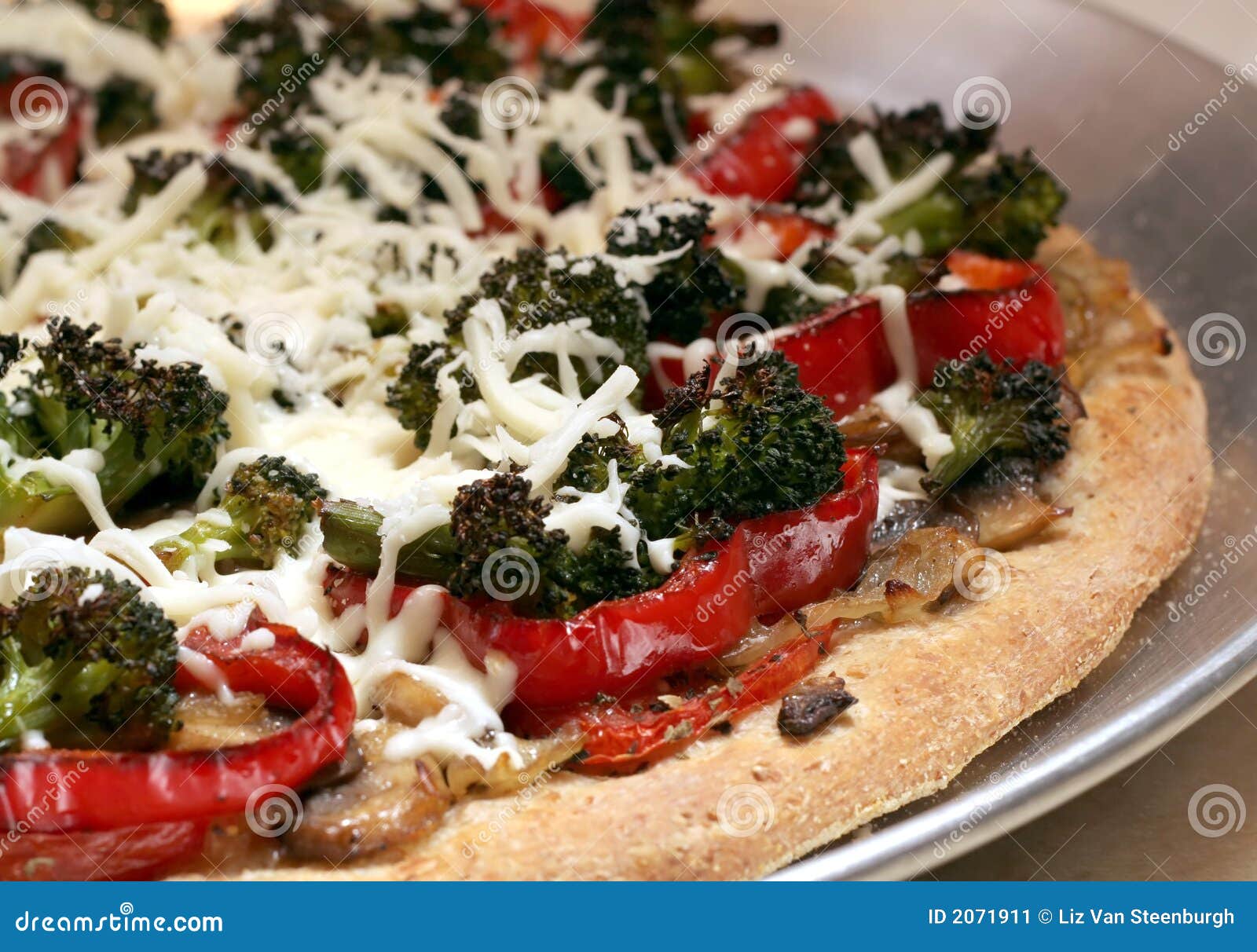 Vegetable Pizza stock image. Image of food, mushrooms - 2071911