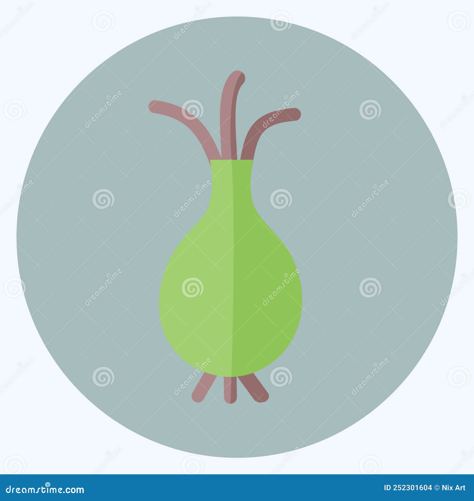 Vegetable Plant Icon in Trendy Flat Style Isolated on Soft Blue ...