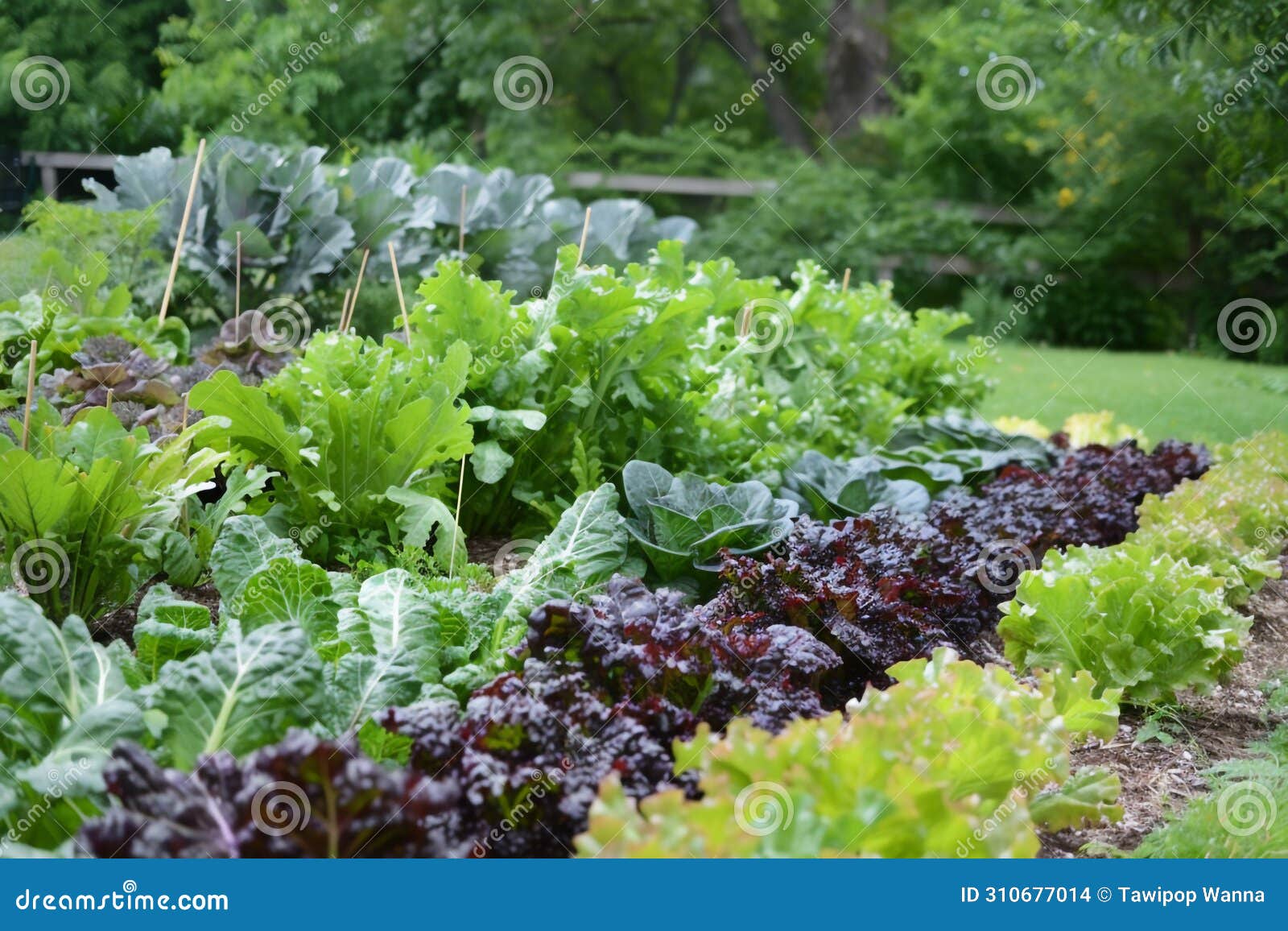 Vegetable Garden Plot. Generative AI Stock Illustration - Illustration ...