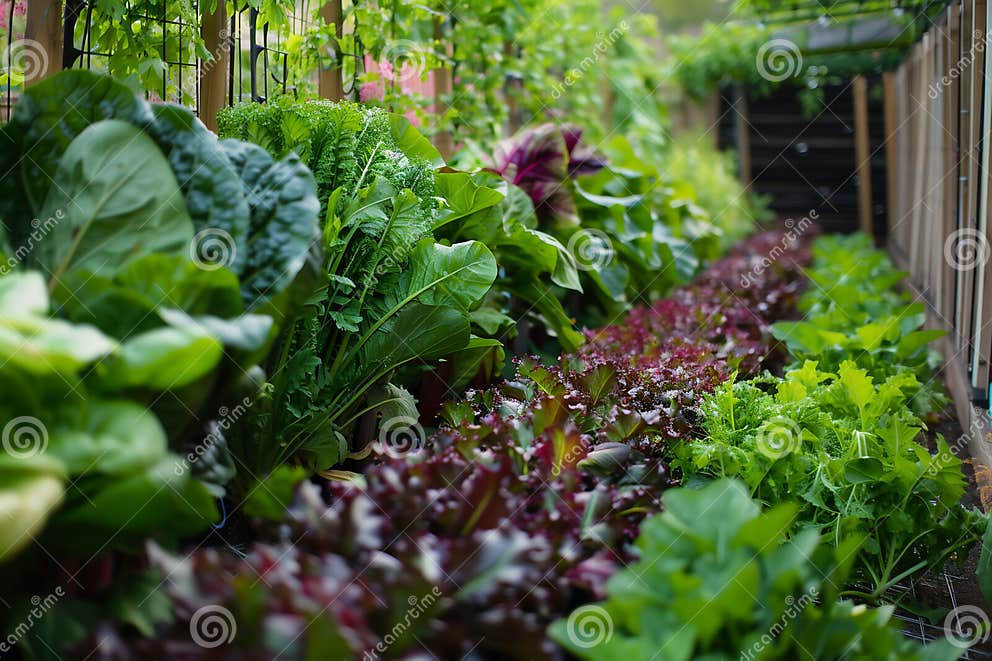 Vegetable Garden Plot. Generative AI Stock Illustration - Illustration ...