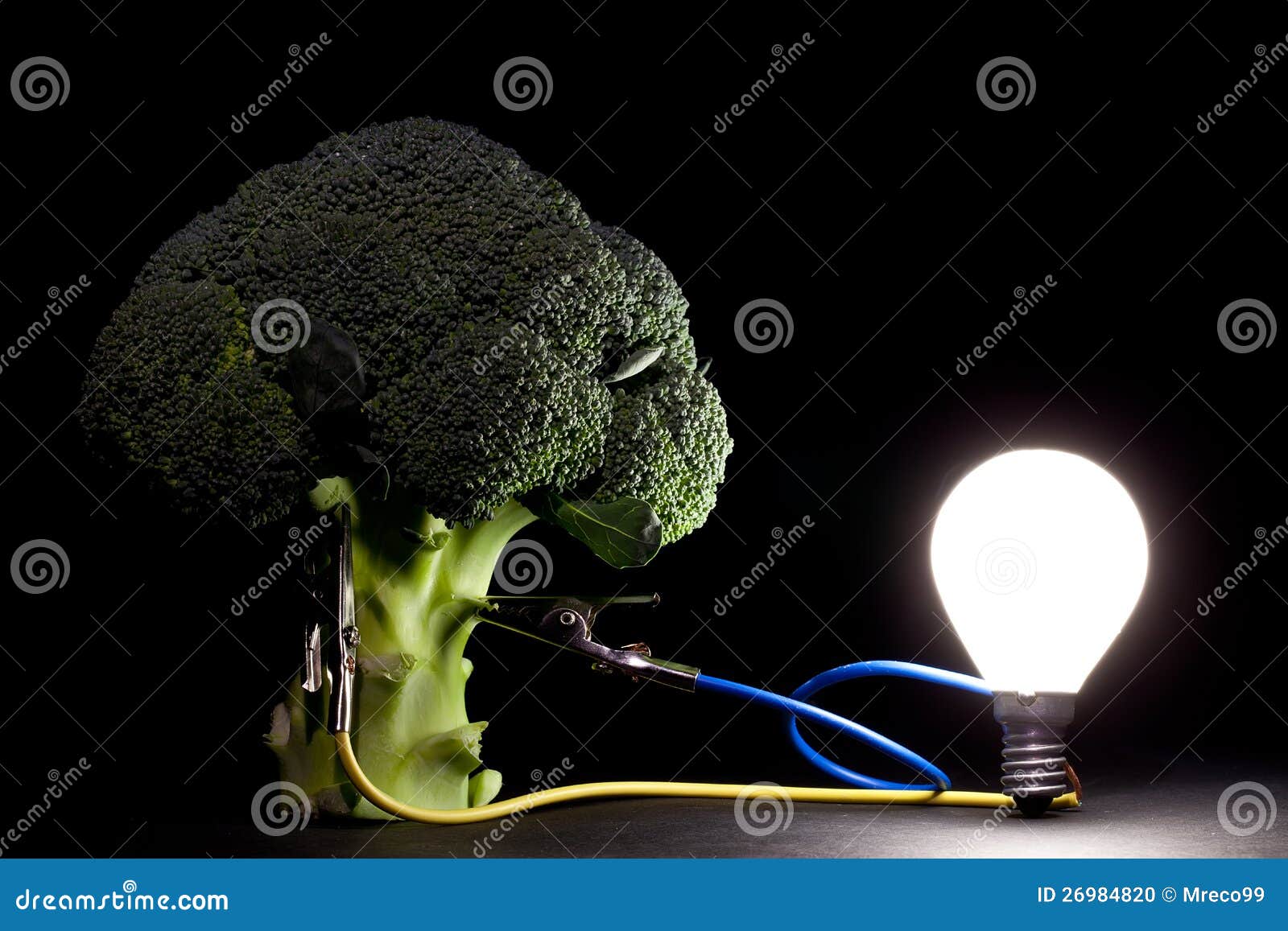 Vegetable Powering a Light Bulb Stock Photo - Image of sustainable ...