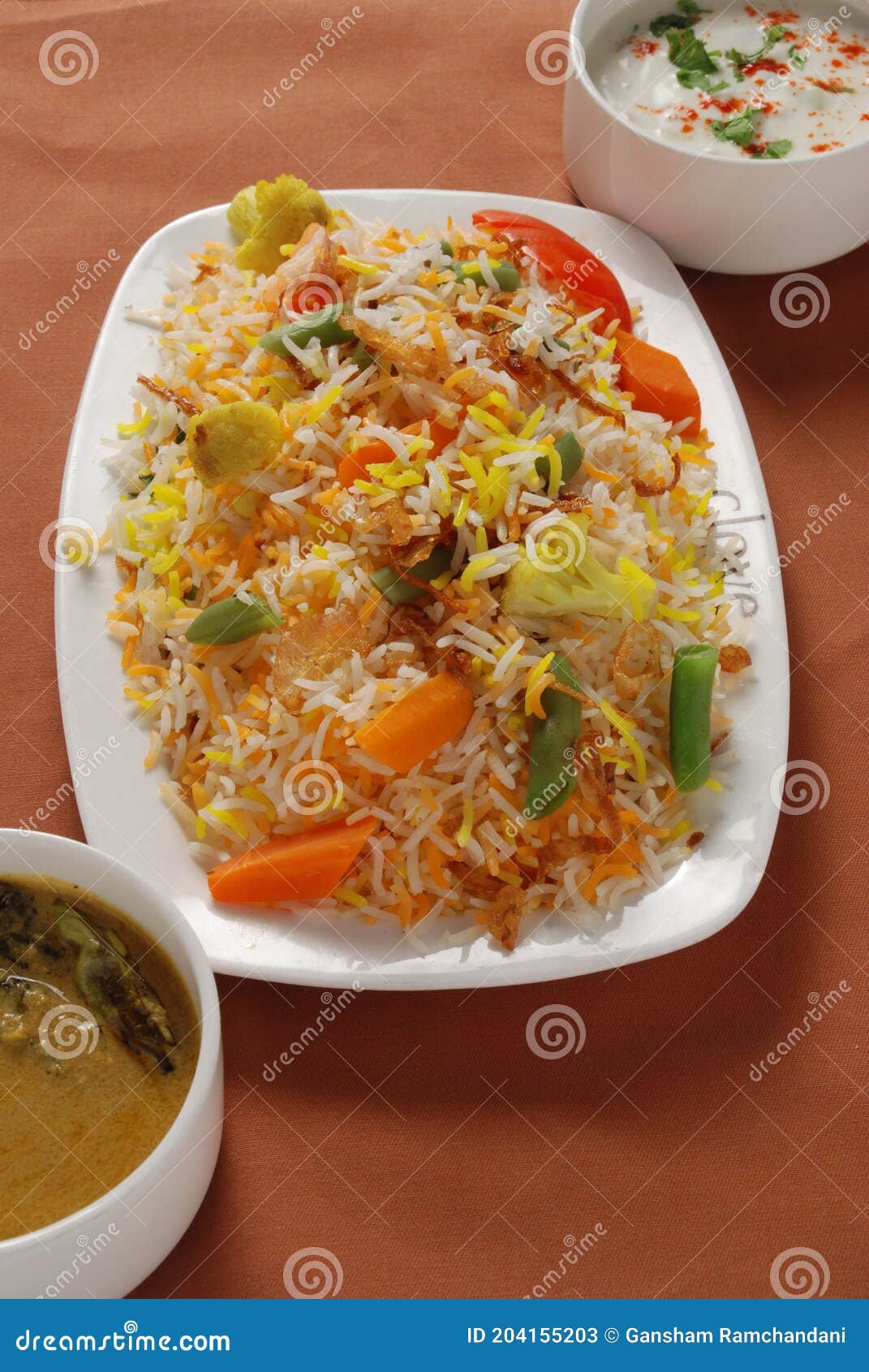 South Indian Cuisine Vegetable Biryani Stock Image - Image of pilaf ...