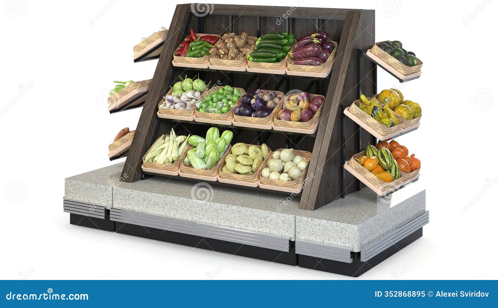 Vegetable rack stock illustration. Illustration of blank - 352868895