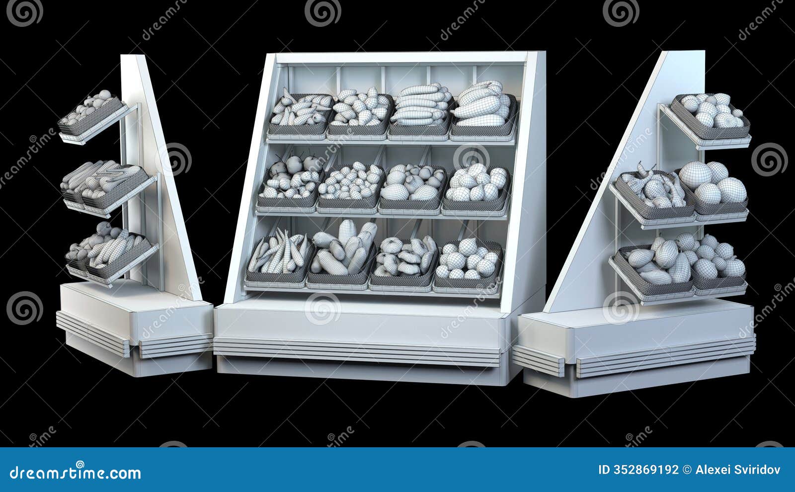 Vegetable rack stock illustration. Illustration of sale - 352869192