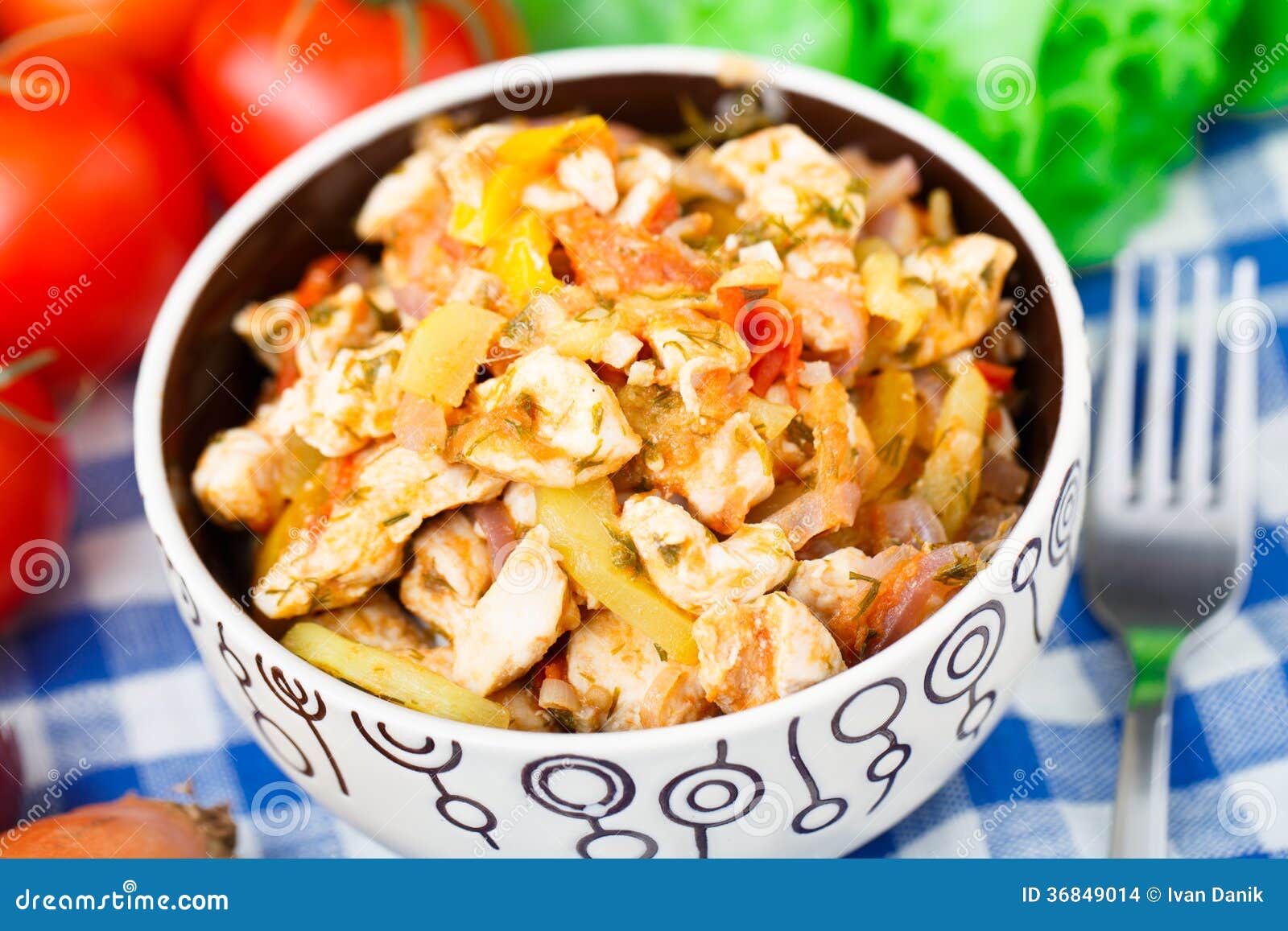 Vegetable Ragout with Chicken Brests Stock Photo - Image of ragout ...