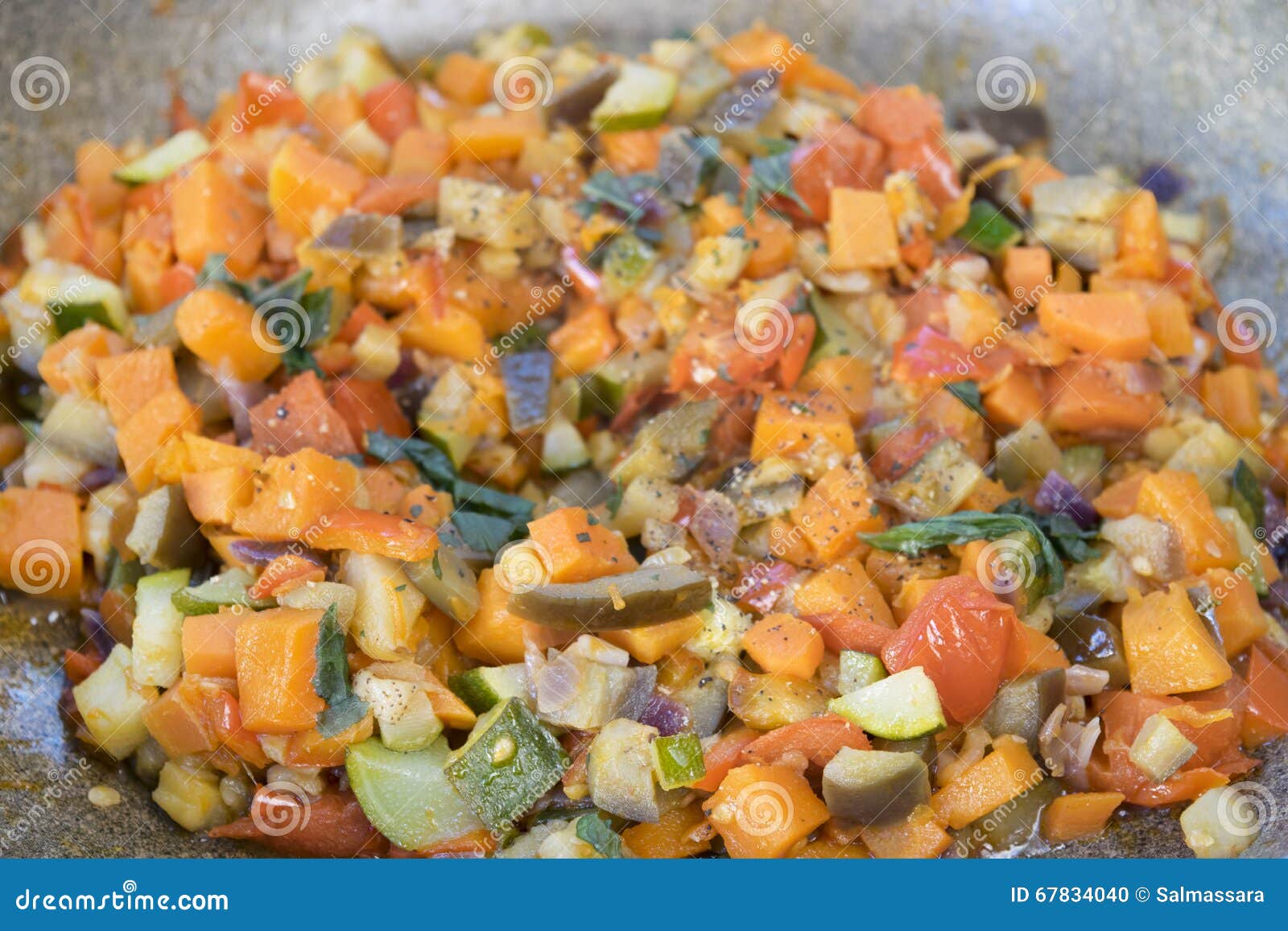 Vegetable ragout in pan stock photo. Image of mirepoix - 67834040