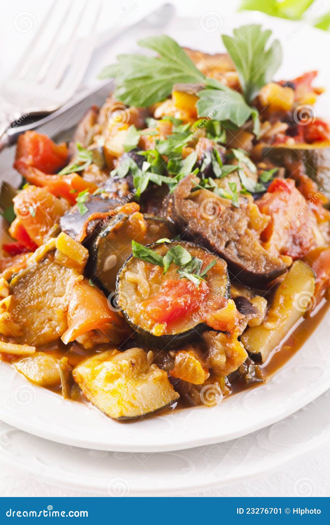 Vegetable ratatouille stock image. Image of braised, plate - 23276701