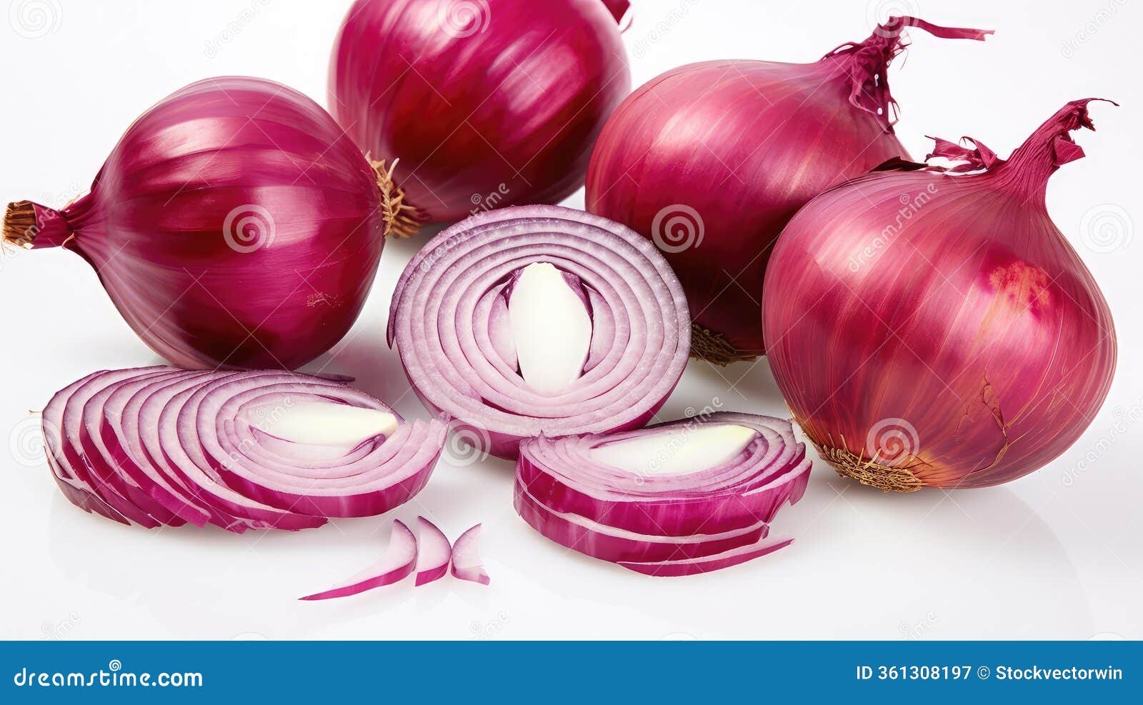Vegetable Red Onion White Background Stock Illustration - Illustration ...