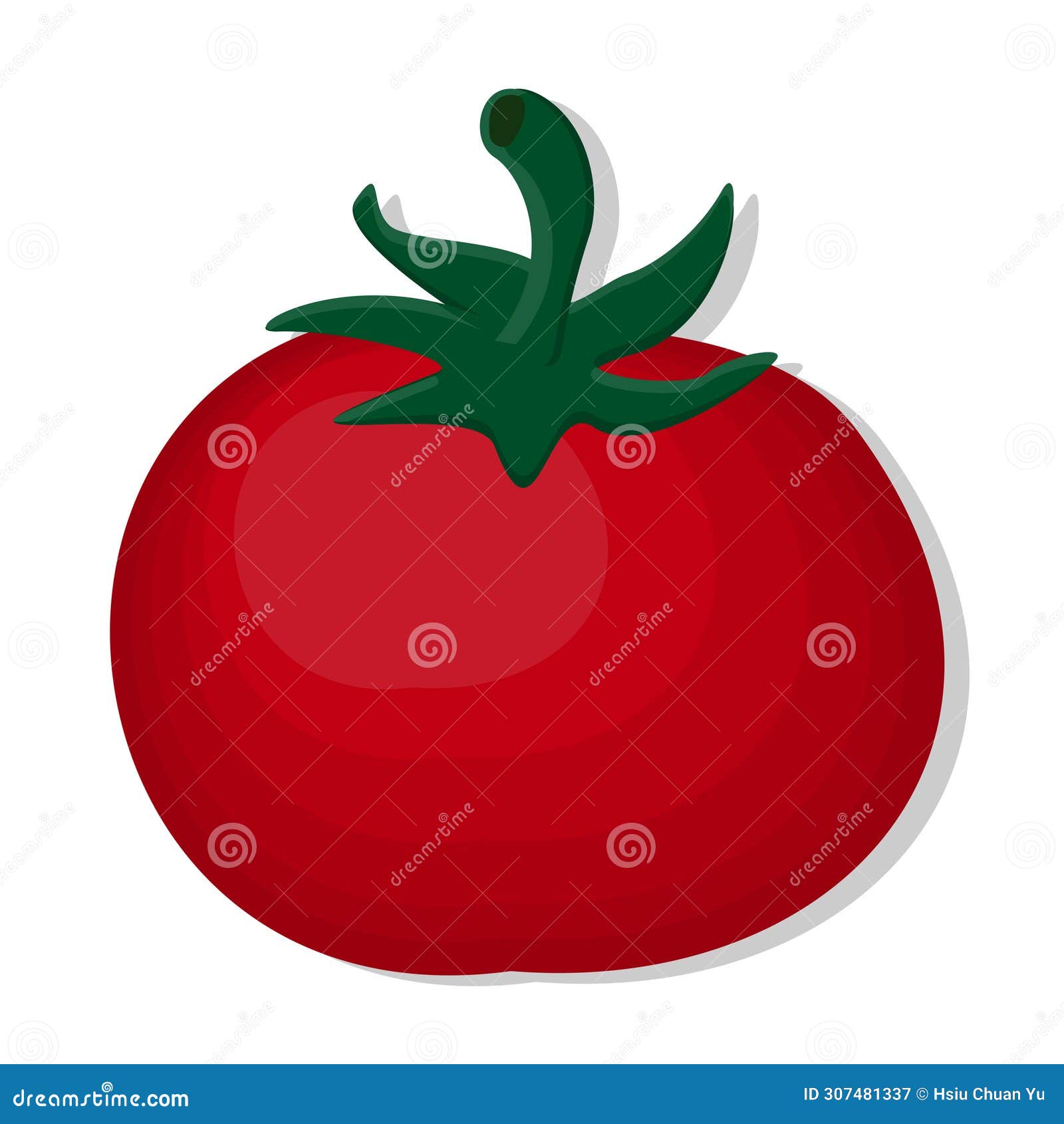Vegetable Red Tomato Cartoon Illustration Stock Vector - Illustration ...