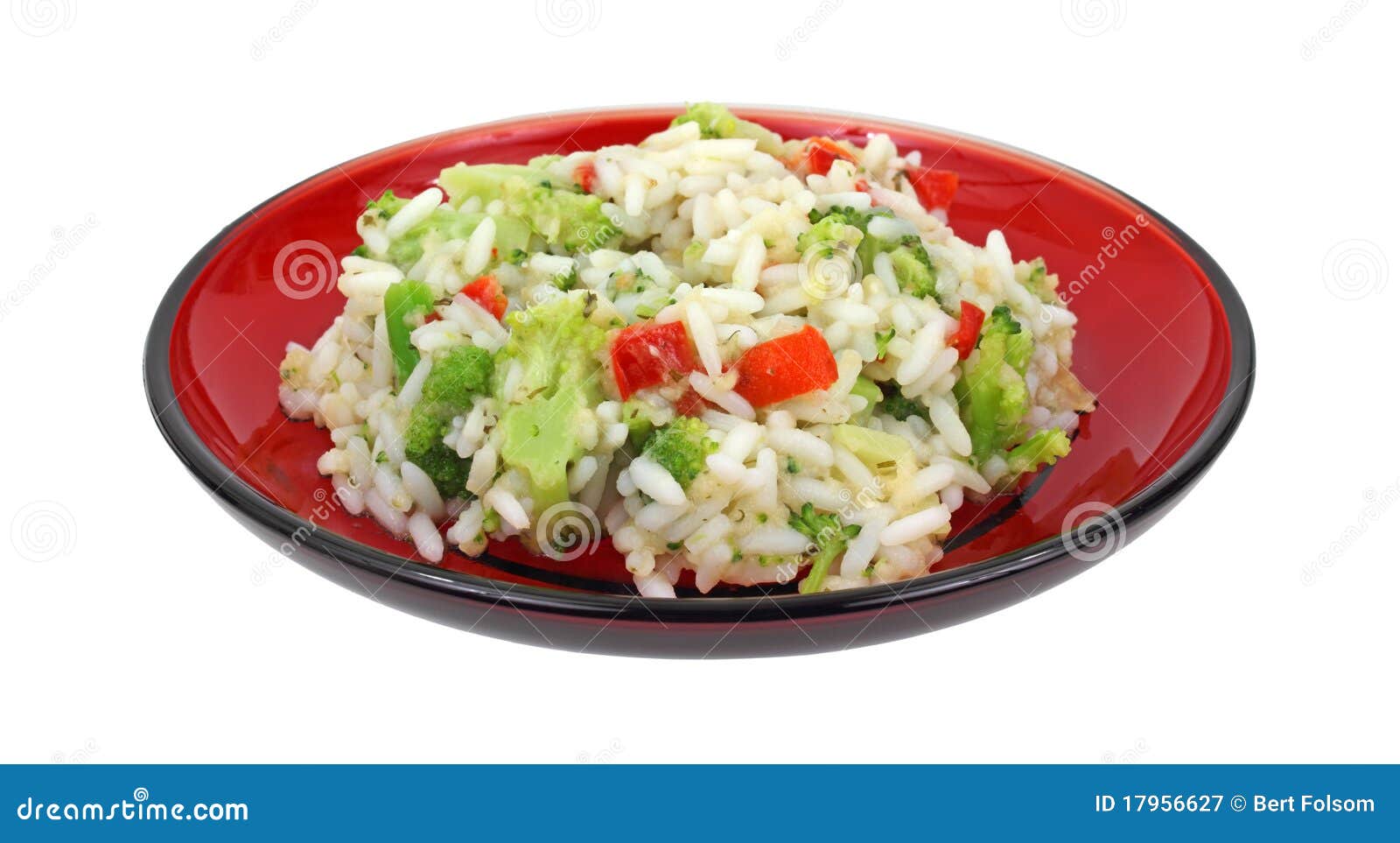 Vegetable Rice on Red Plate Stock Image - Image of dish, diet: 17956627