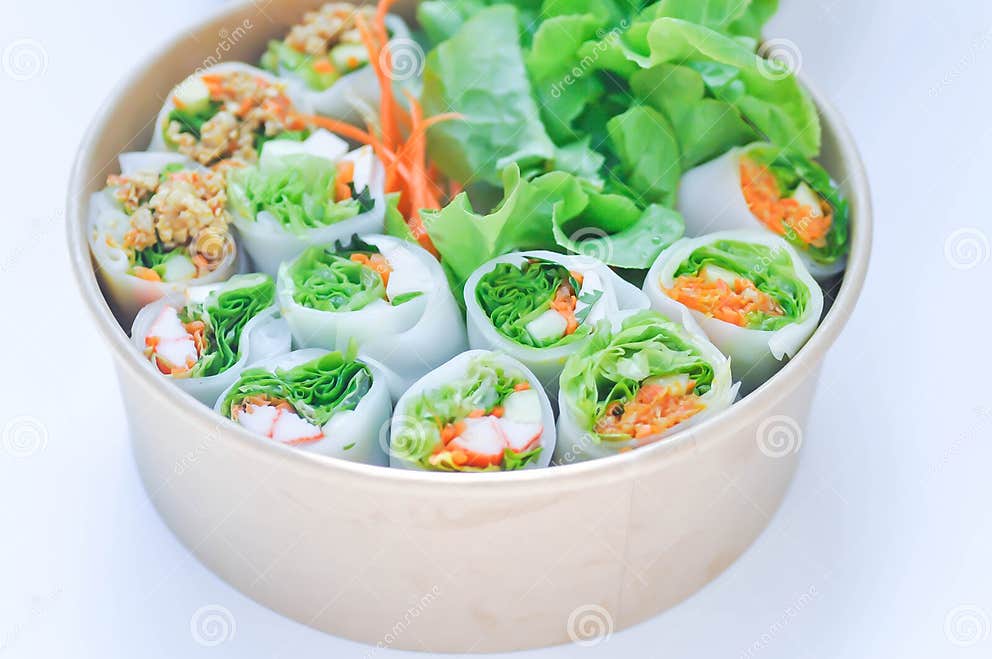 Vegetable Rolls or Noodle Rolls or Rice Noodle Rolls or Vietnamese ...