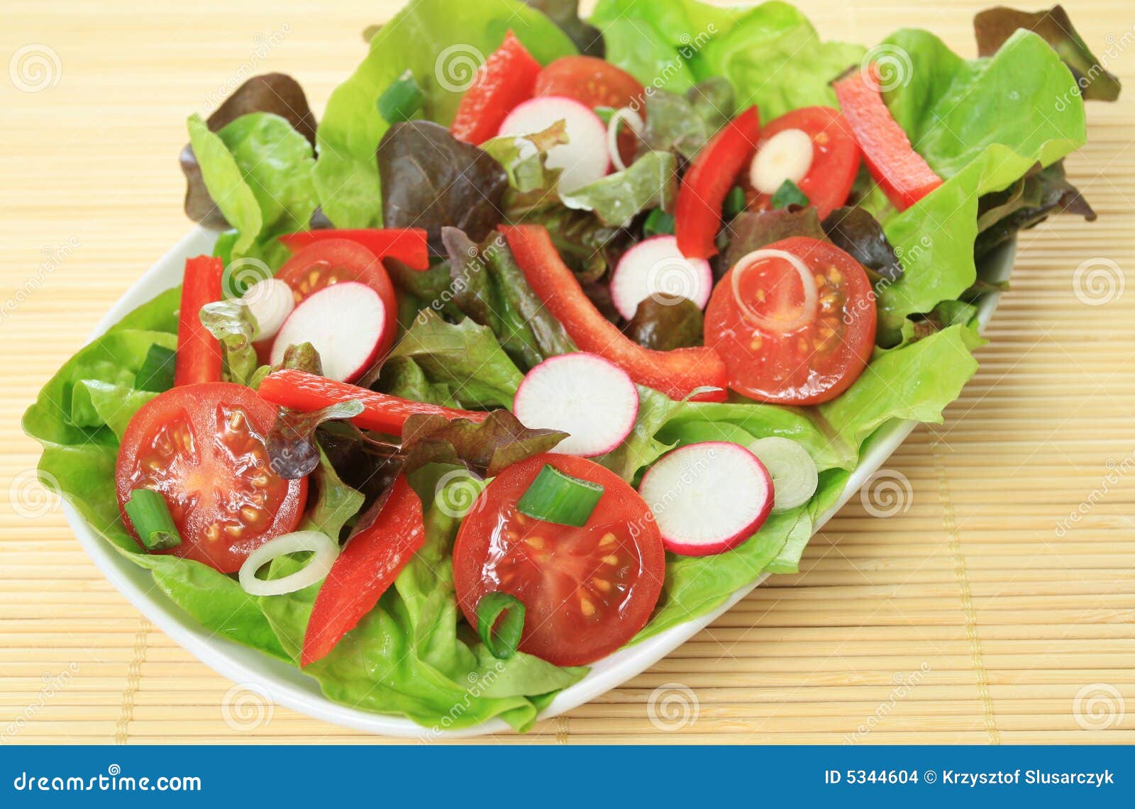 Vegetable salad stock photo. Image of colourful, pepper - 5344604