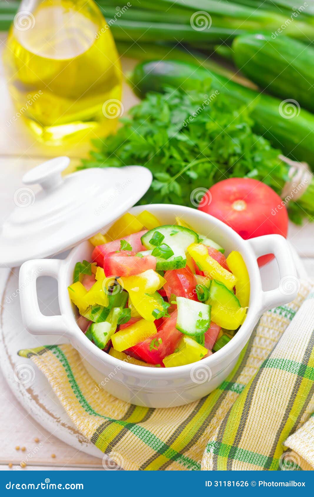Vegetable salad stock photo. Image of onion, paprika - 31181626