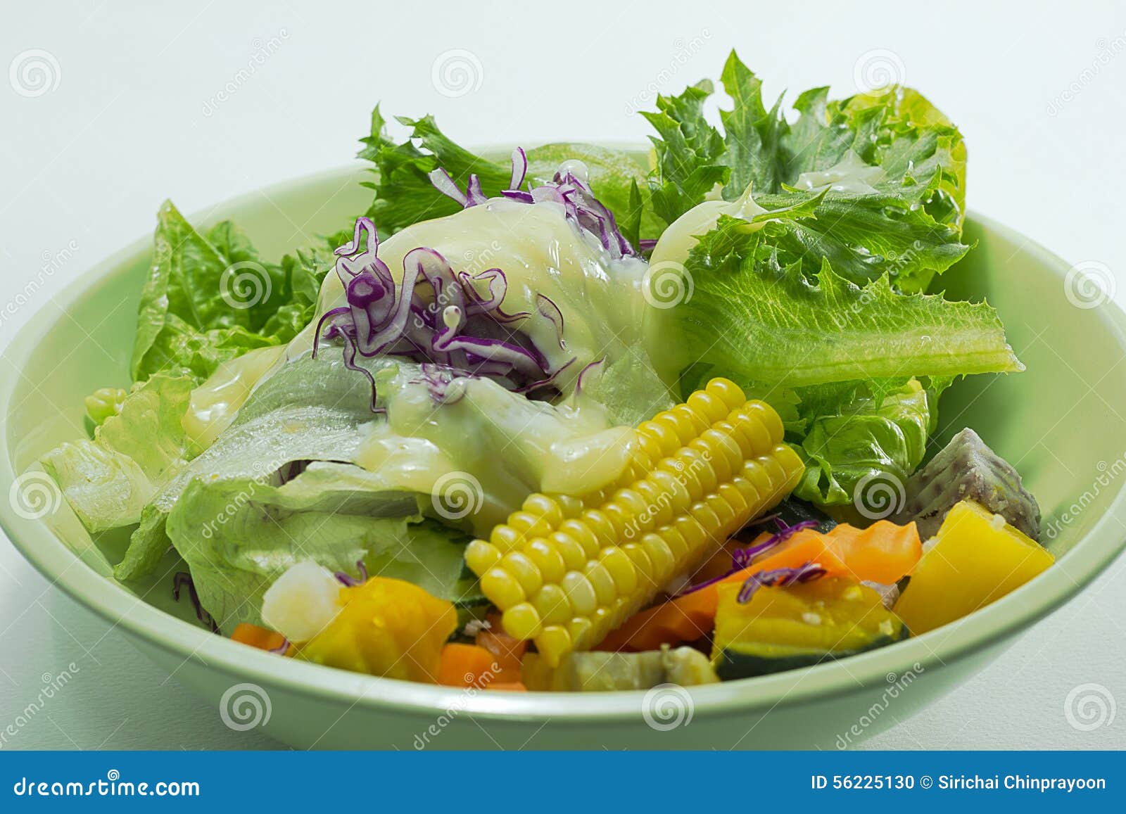 Vegetable Salad with Mayonnaise Stock Photo - Image of lunch, cuisine ...