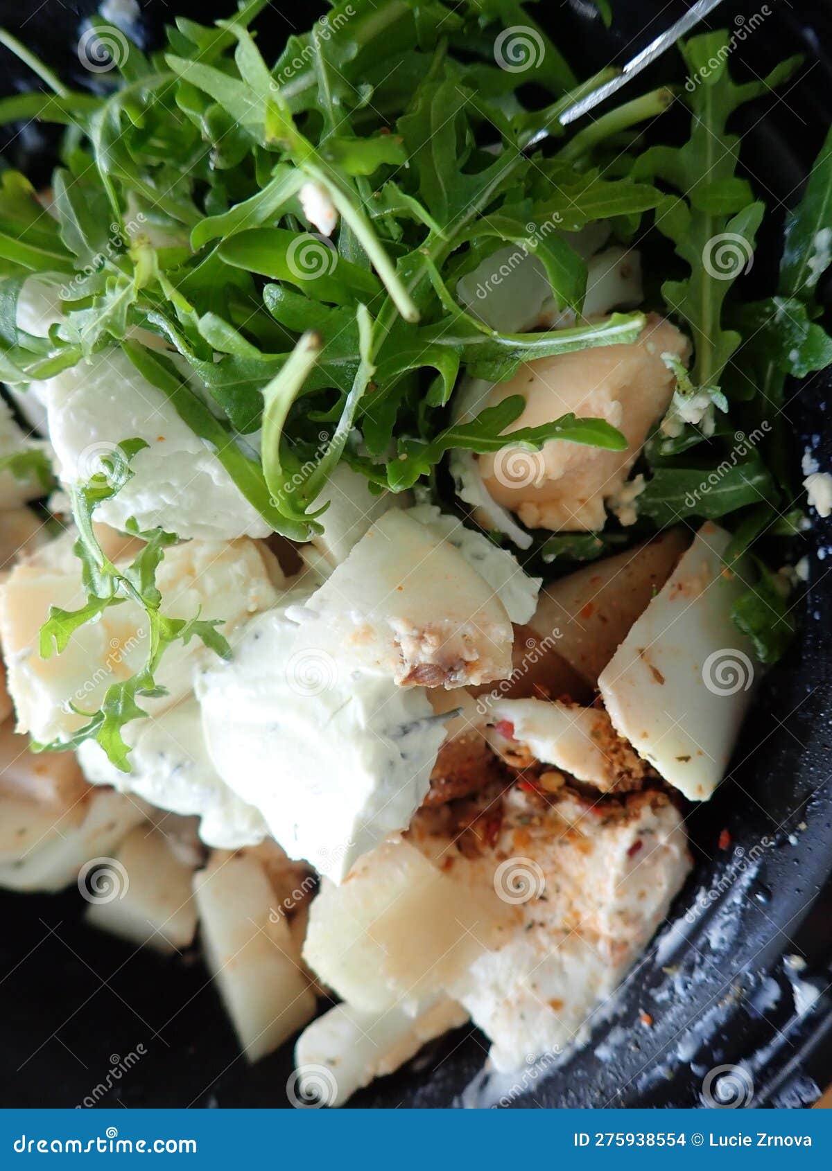 Vegetable Salad Mix with Cheese Stock Photo - Image of vegetarian ...