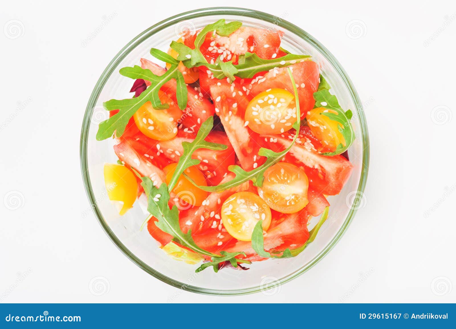 Vegetable salad top view stock image. Image of tomato - 29615167