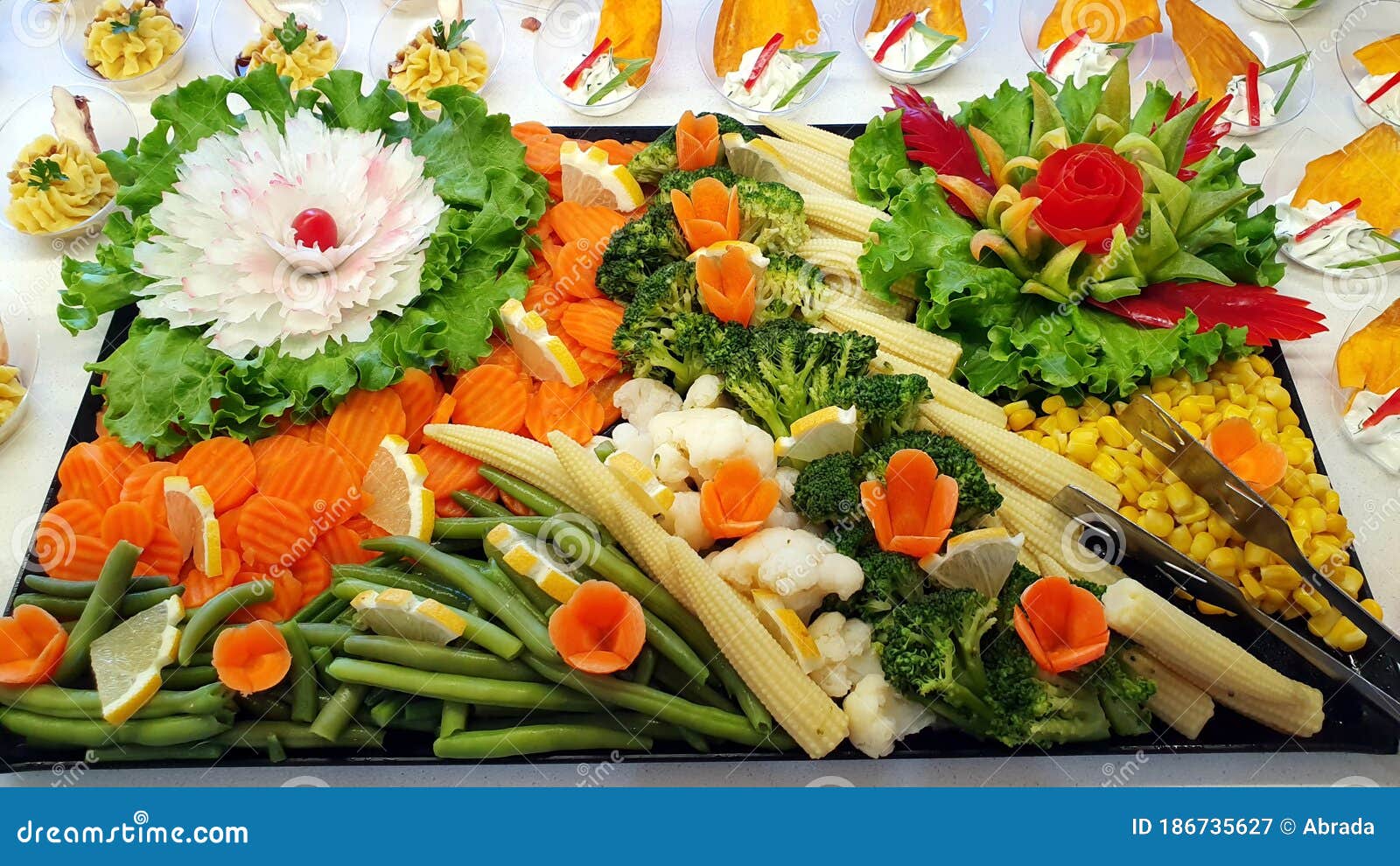 Vegetable decorations stock image. Image of healthy - 186735627