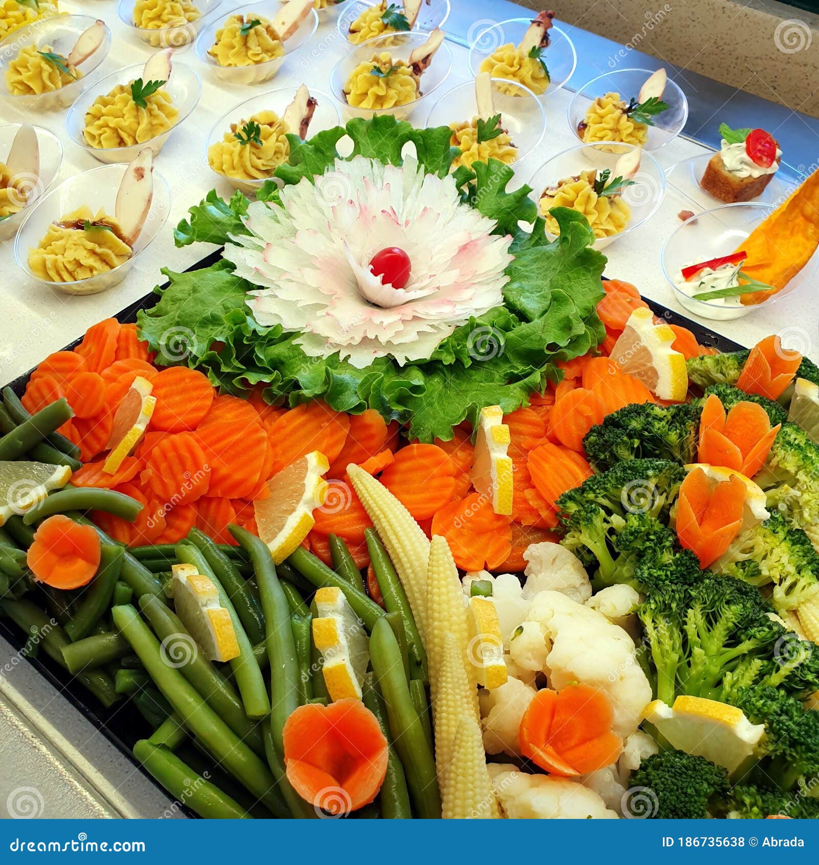 Vegetable decorations stock photo. Image of salad, dinner - 186735638