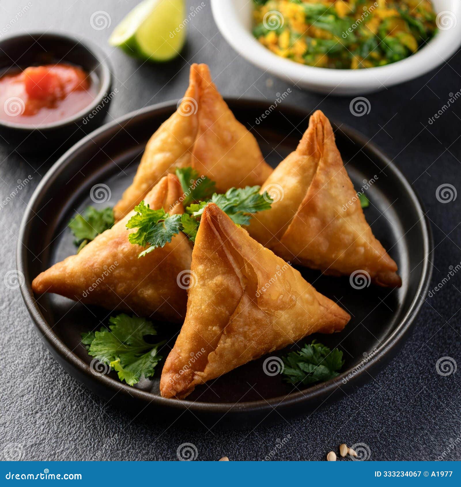 Vegetable Samosa, AI Generated Stock Illustration - Illustration of ...