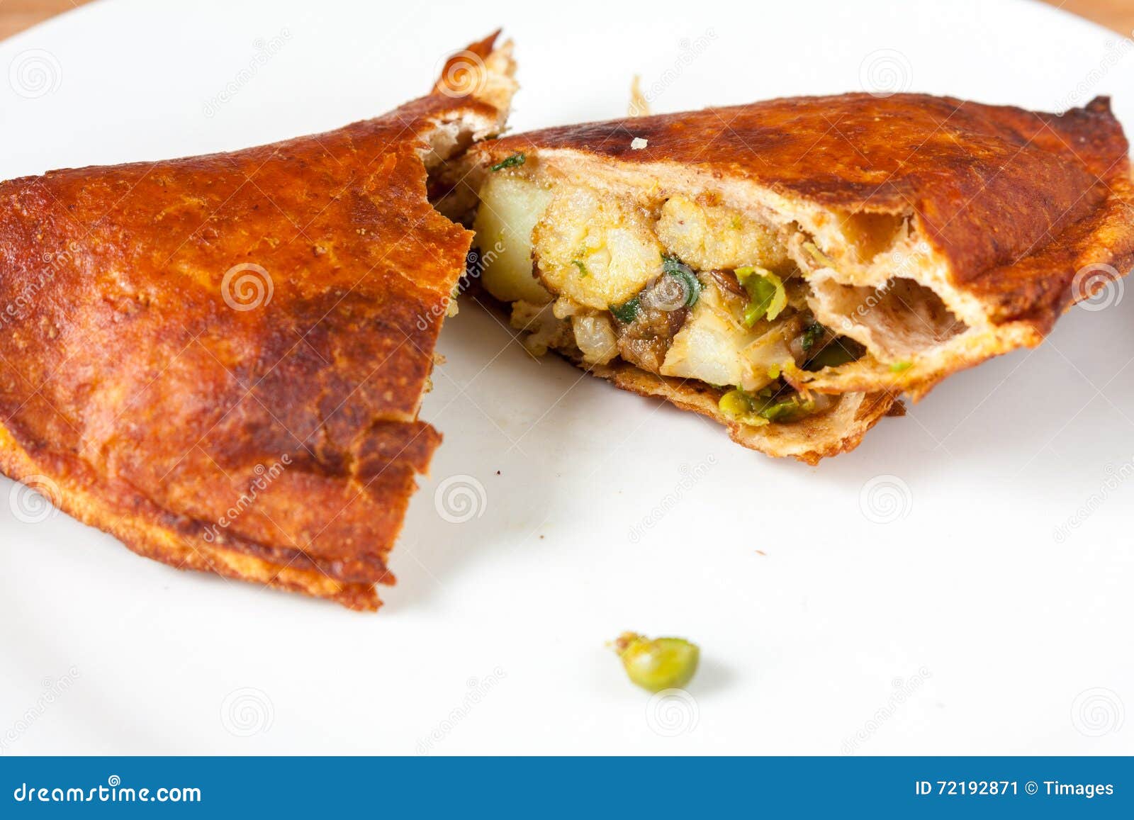 Vegetable Samosa Fried Flaky Pastry On Table Royalty-Free Stock ...