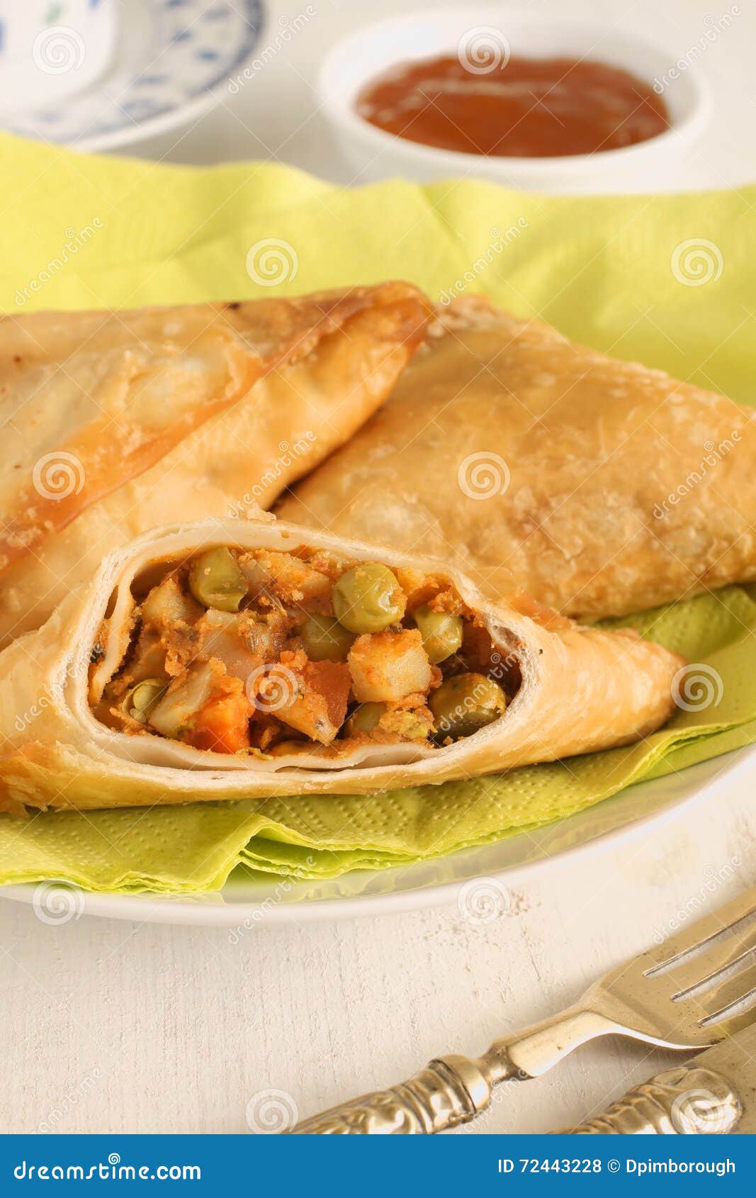 Vegetable Samosas stock photo. Image of samusa, spice - 72443228