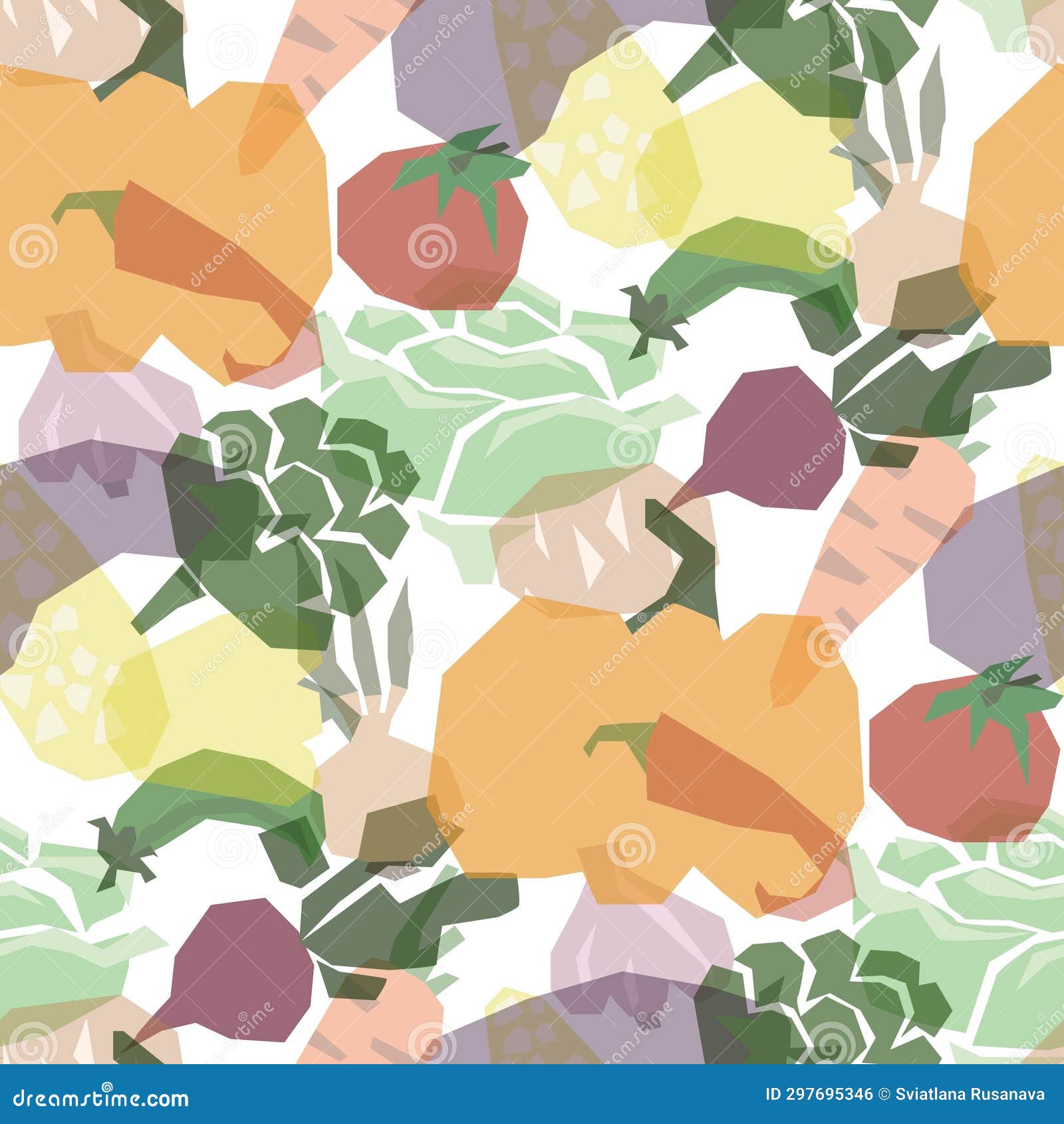 The Vegetable Seamless Pattern is Transparent. Background of Geometric ...