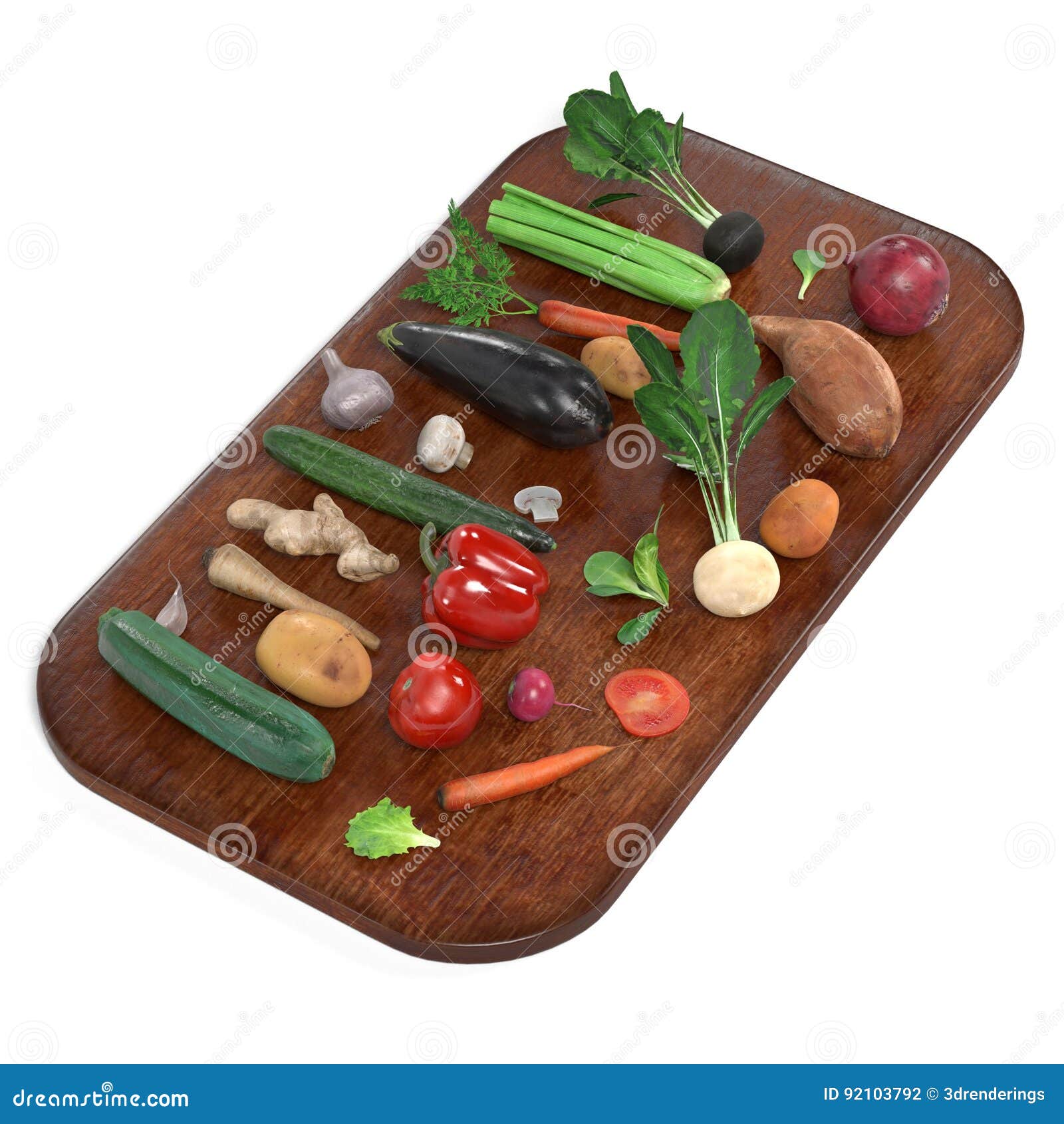 Vegetable set stock illustration. Illustration of realistic - 92103792