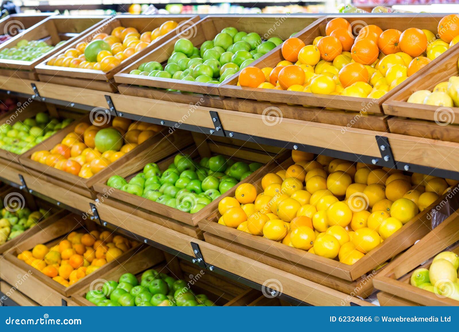 Vegetable Shelf at the Supermarket Stock Photo - Image of retail, drink ...