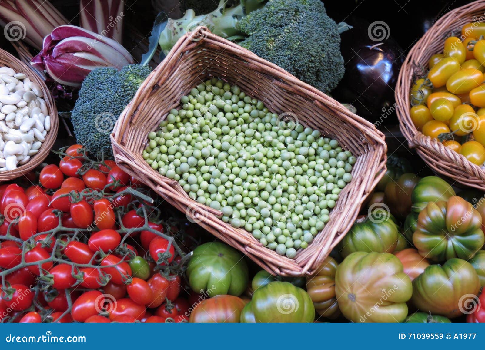 Vegetable shop counter stock image. Image of basket, beans - 71039559