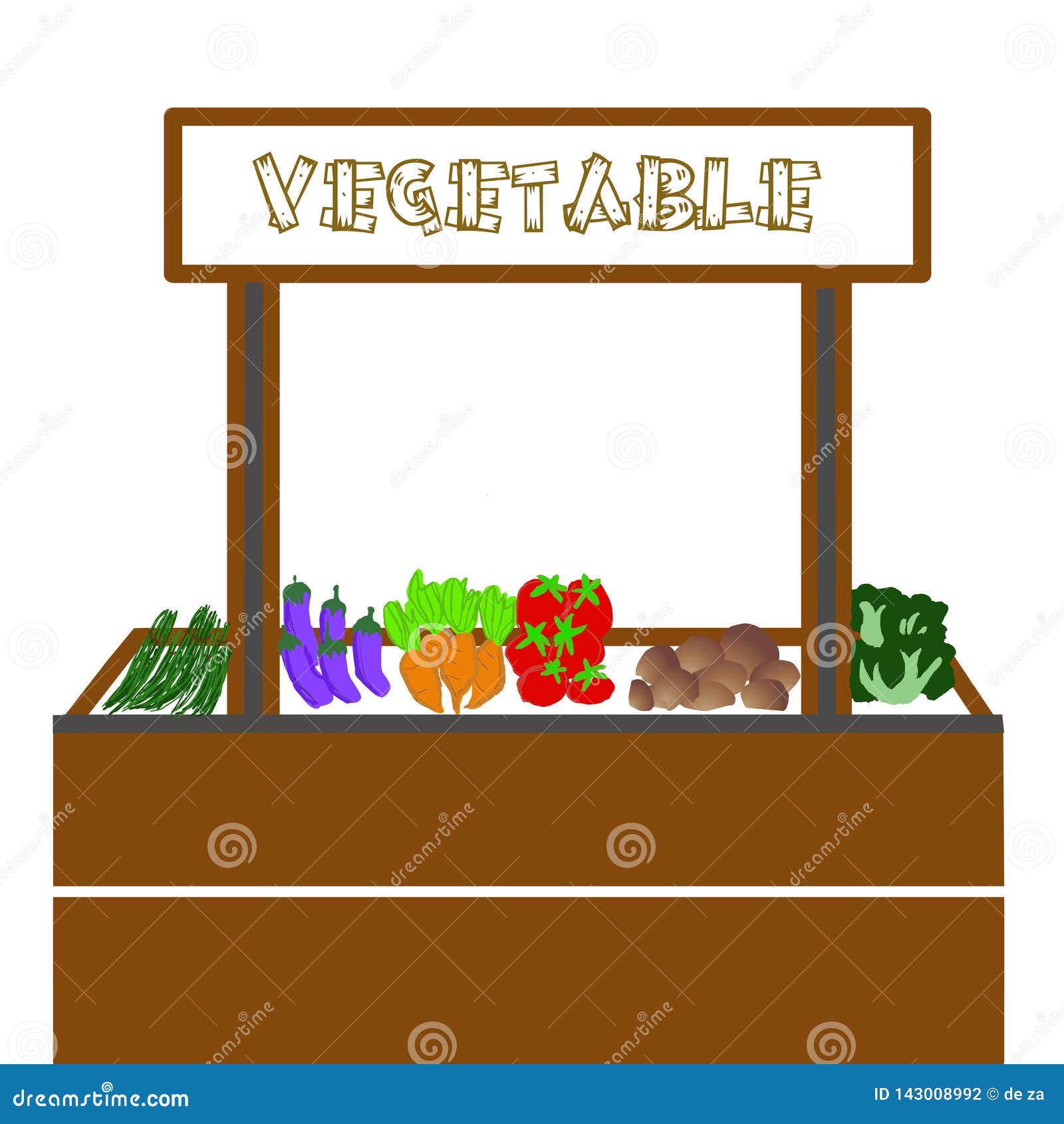 Vegetable shop stock illustration. Illustration of carrot - 143008992