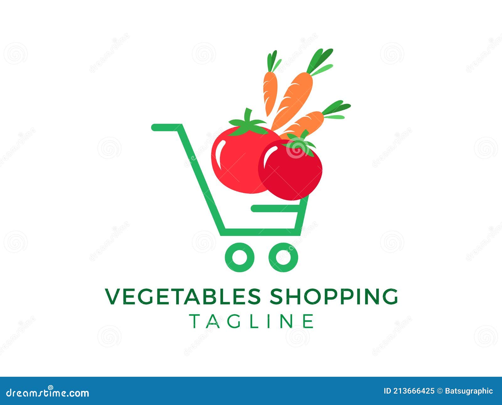 Vegetable Shopping Vector Logo Template Design Stock Vector ...