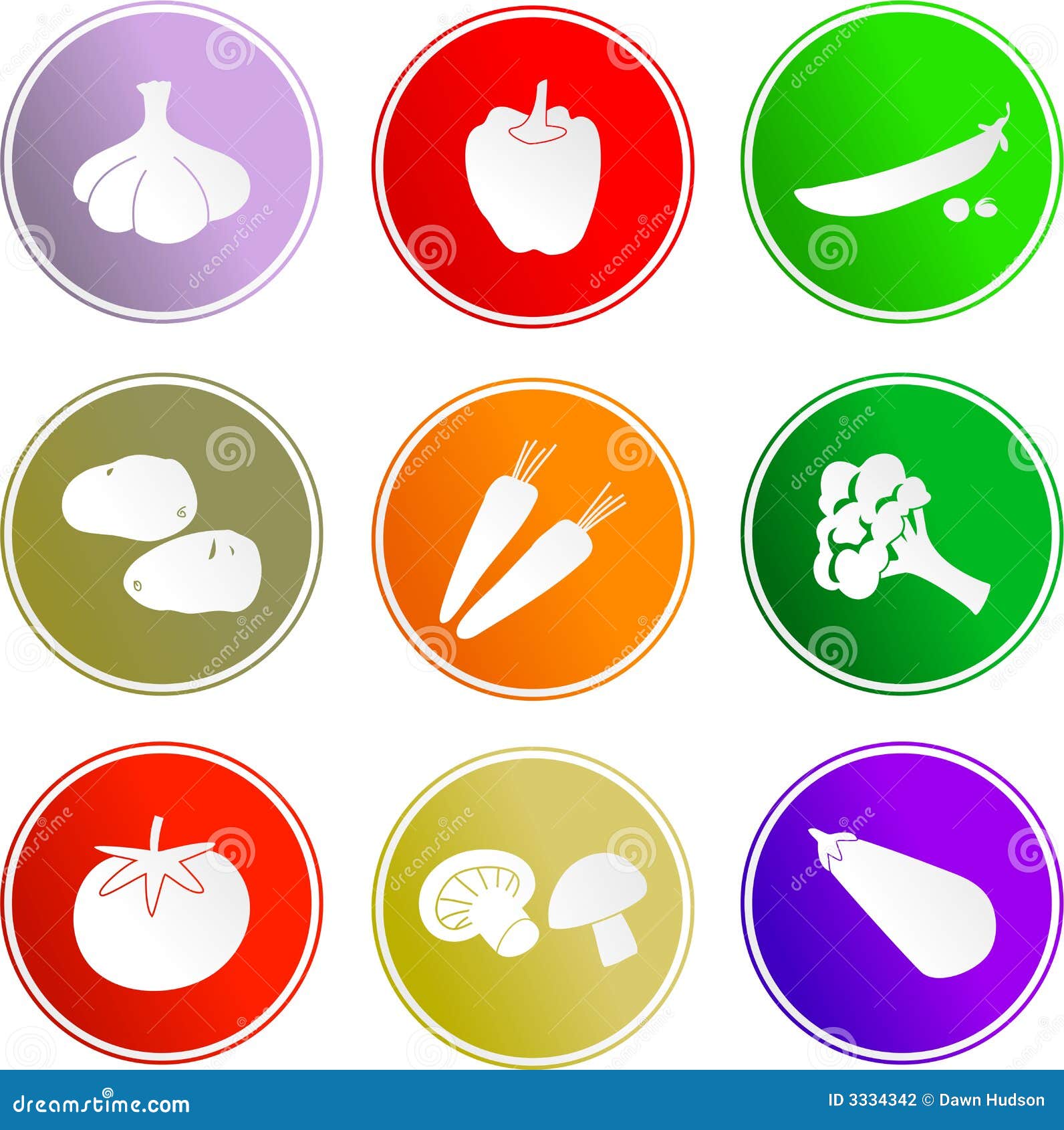 Vegetable sign icons stock vector. Illustration of icons - 3334342
