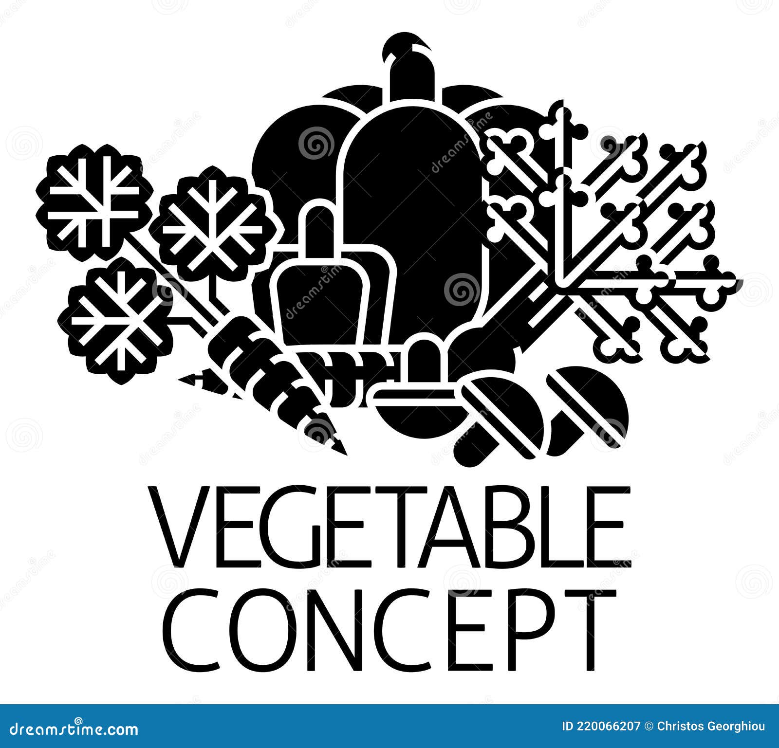 Vegetable Sign Label Icon Concept Stock Vector - Illustration of modern ...