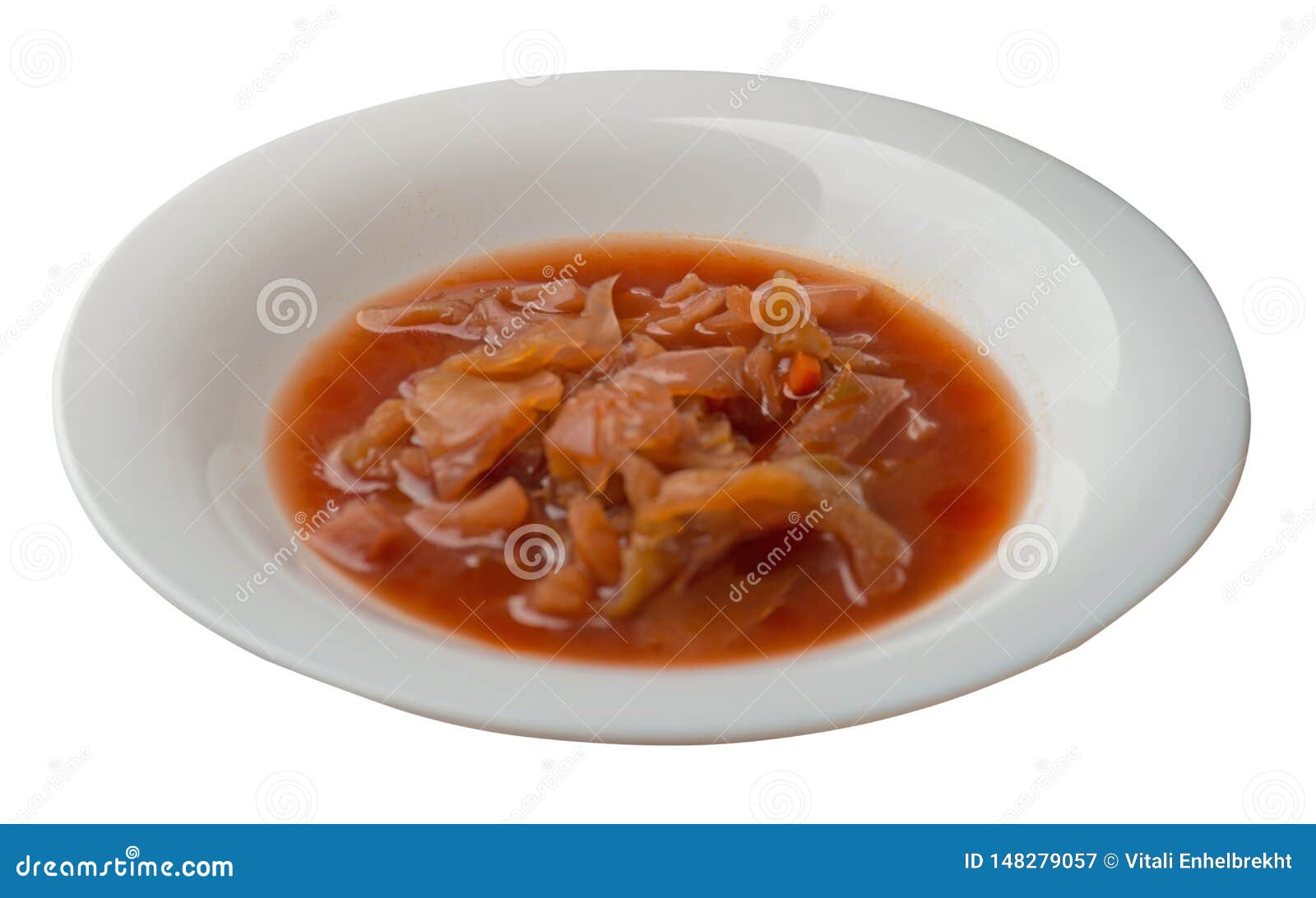 Vegetable Soup Isolated on White Background .vegetable Soup in Plate ...