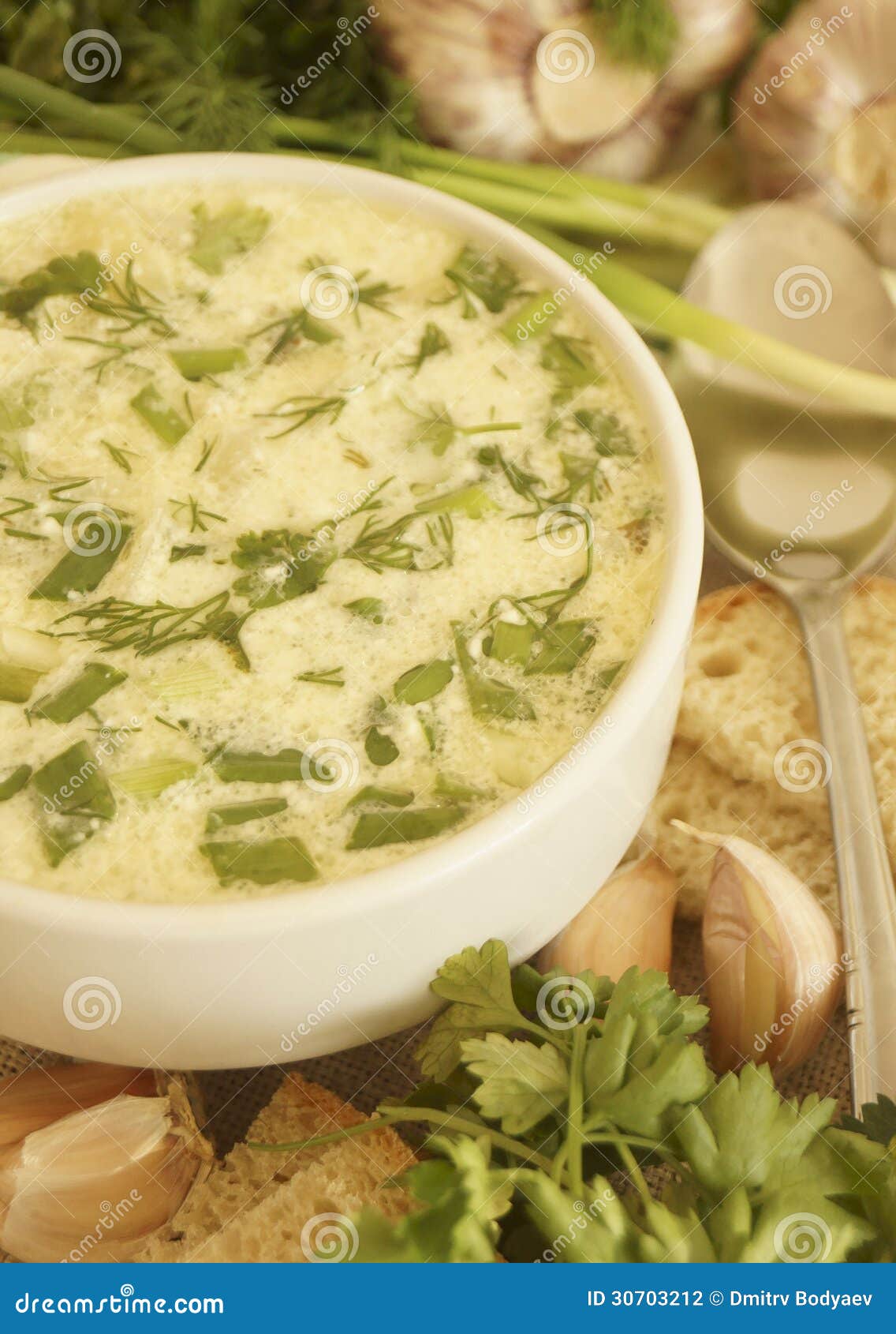 Vegetable Soup with Mayonnaise Stock. Stock Photo - Image of dinner ...