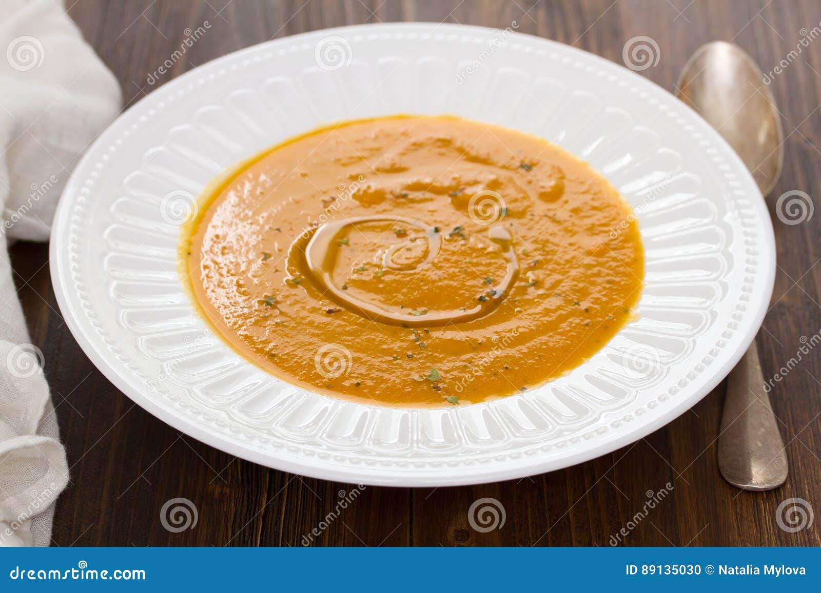 Vegetable Soup with Oil on Dish Stock Photo - Image of vegan, diet ...