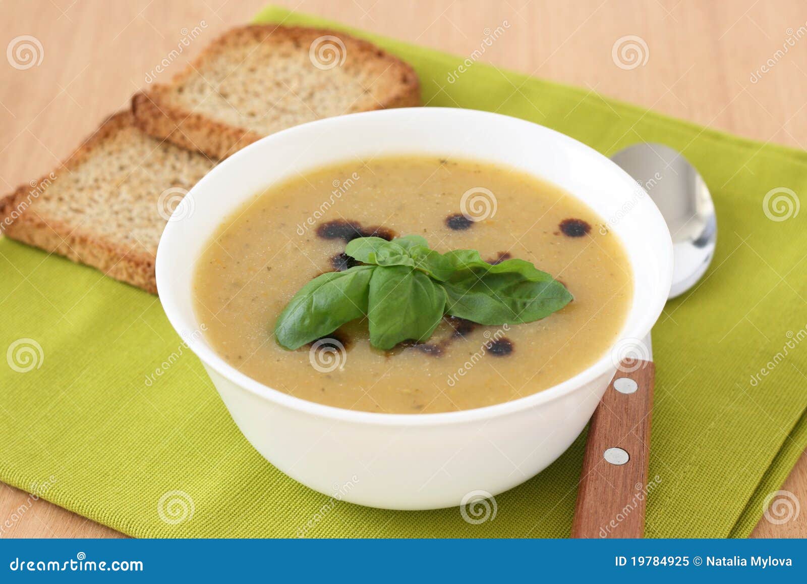 Vegetable soup with toasts stock image. Image of healthy - 19784925