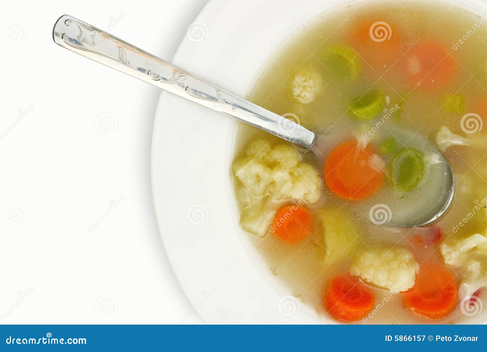 Vegetable soup on white stock image. Image of yummy, nutritious - 5866157