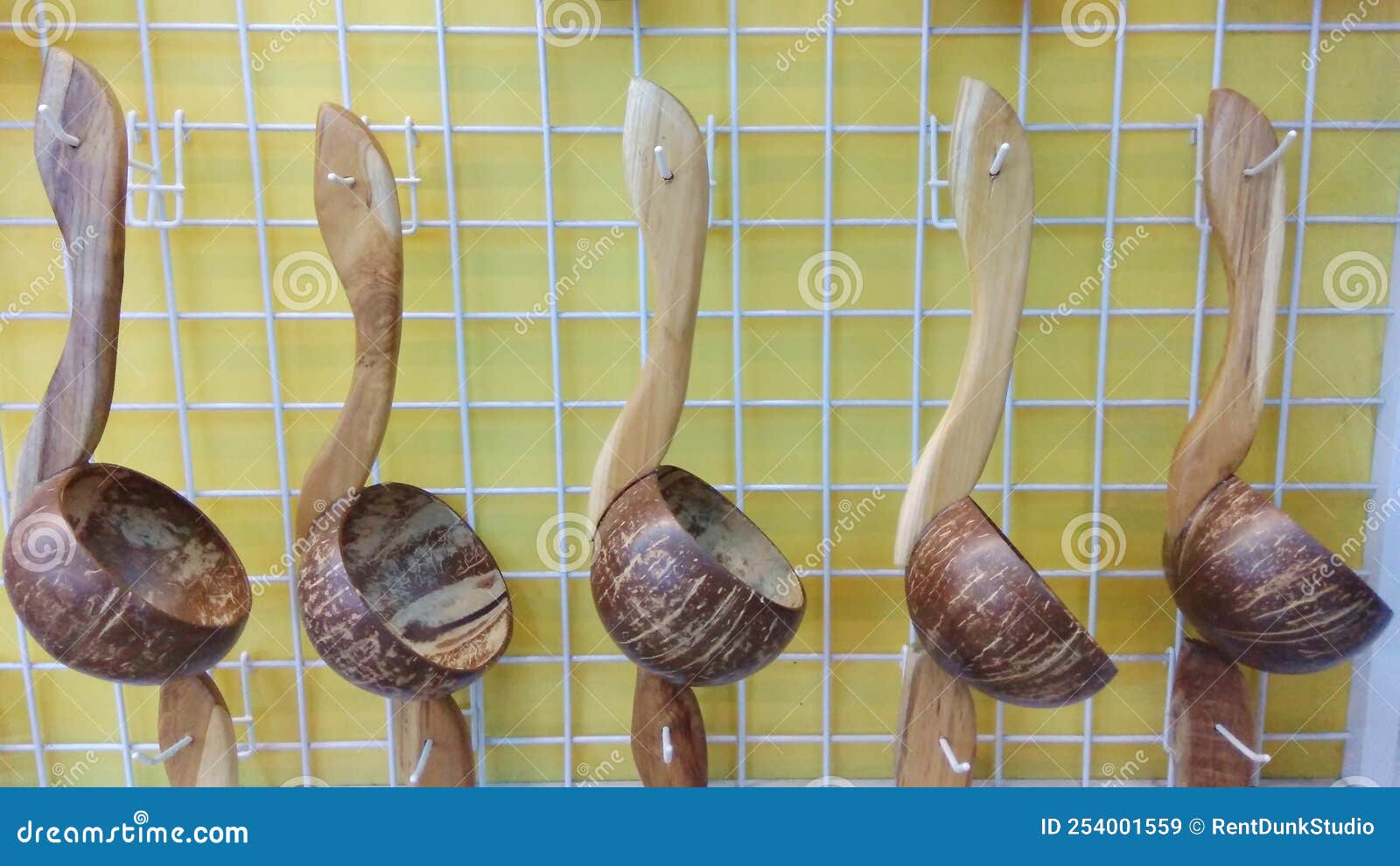 Vegetable Spoon Craft from Coconut Shells Stock Image - Image of bread ...