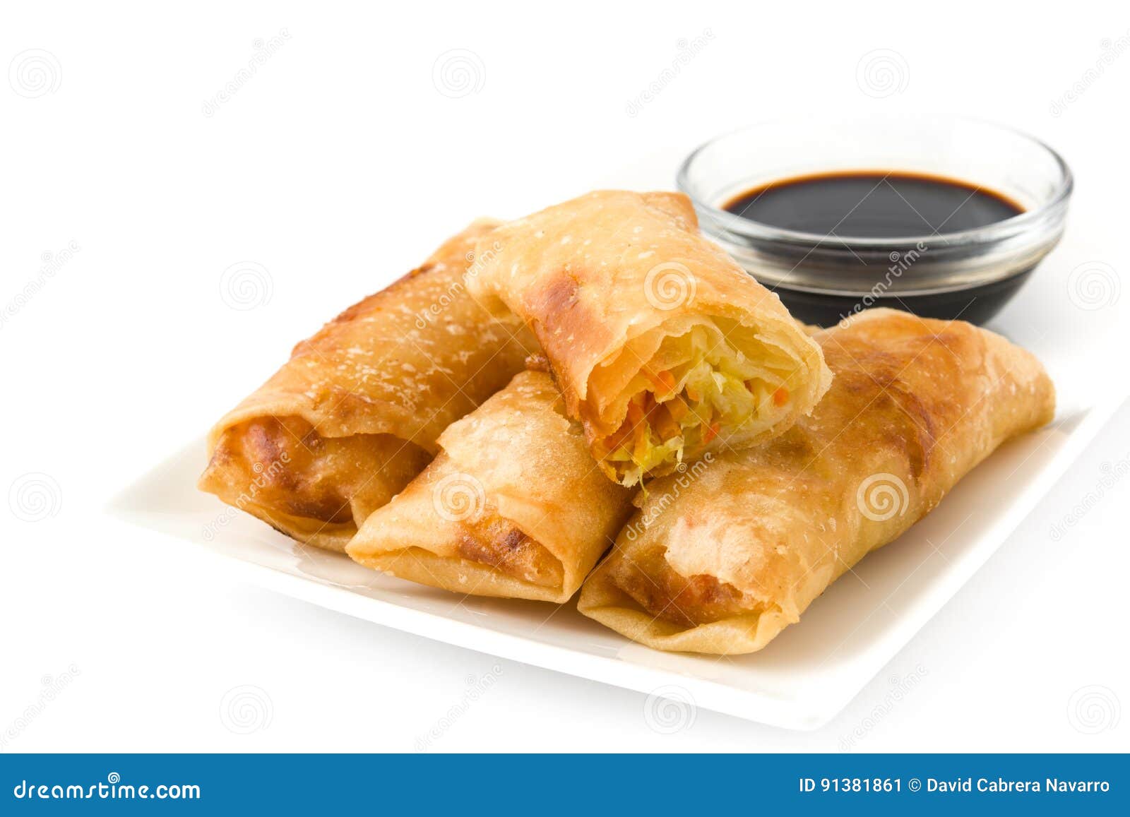 Vegetable Spring Rolls Isolated Stock Image - Image of spring, healthy ...