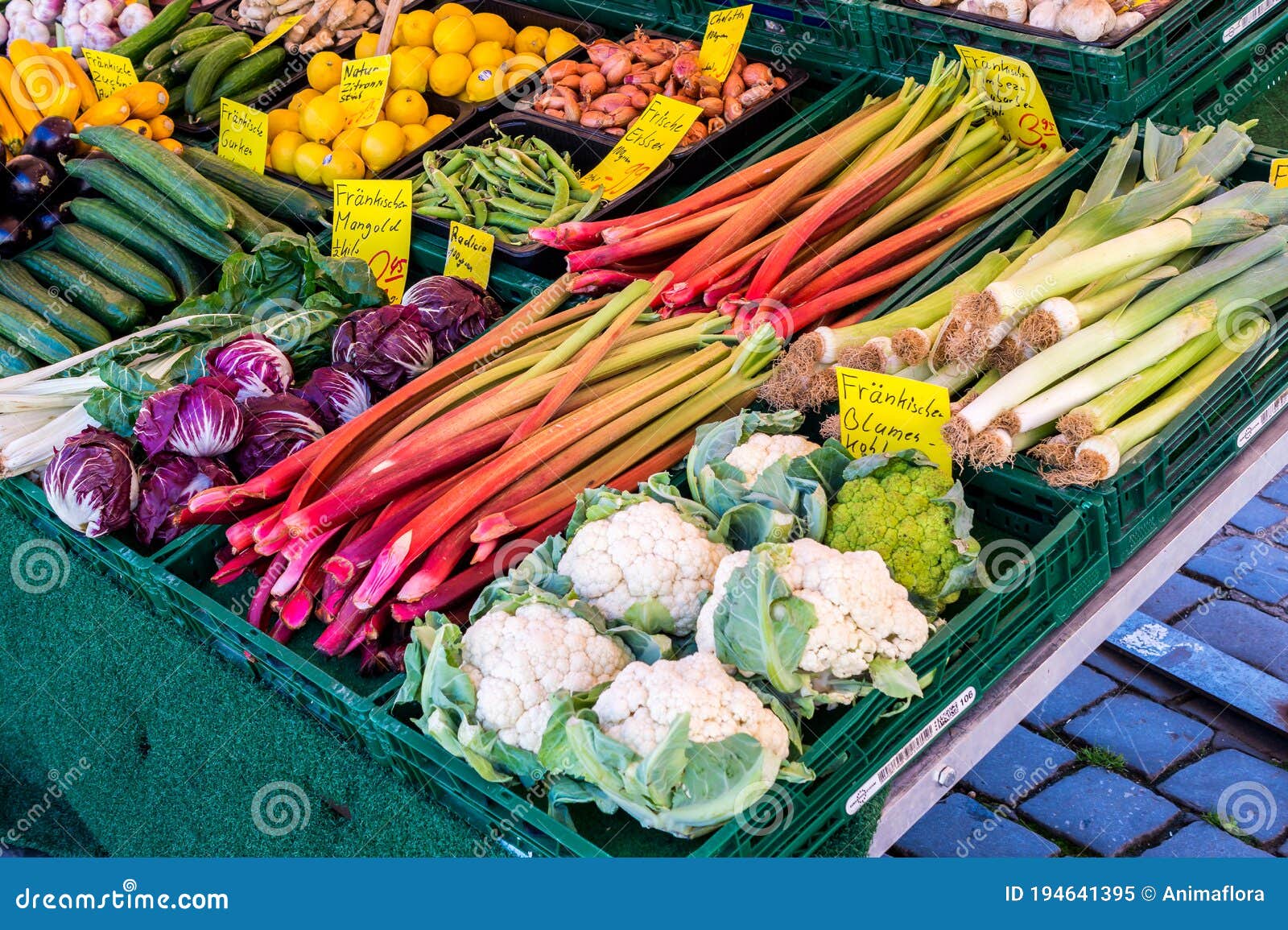 Vegetable Stall on the Market Stock Image - Image of market, freshness ...