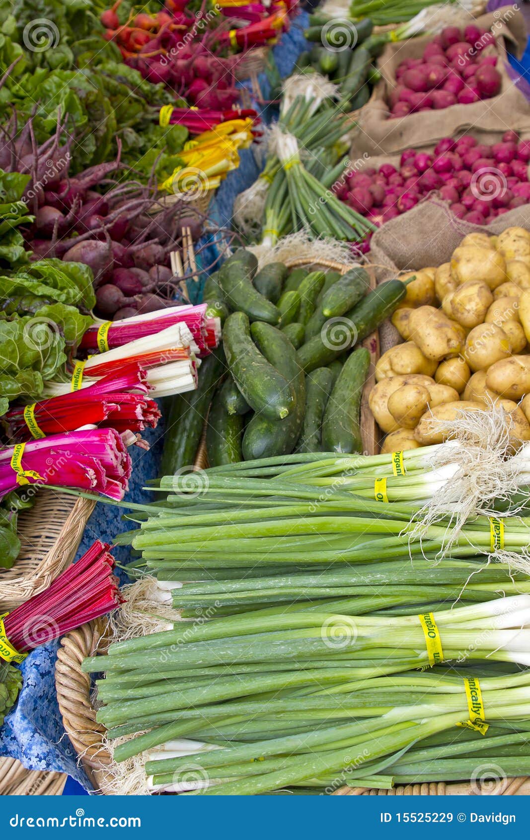 Vegetable Stand at Farmers Market Stock Image - Image of potatoes ...