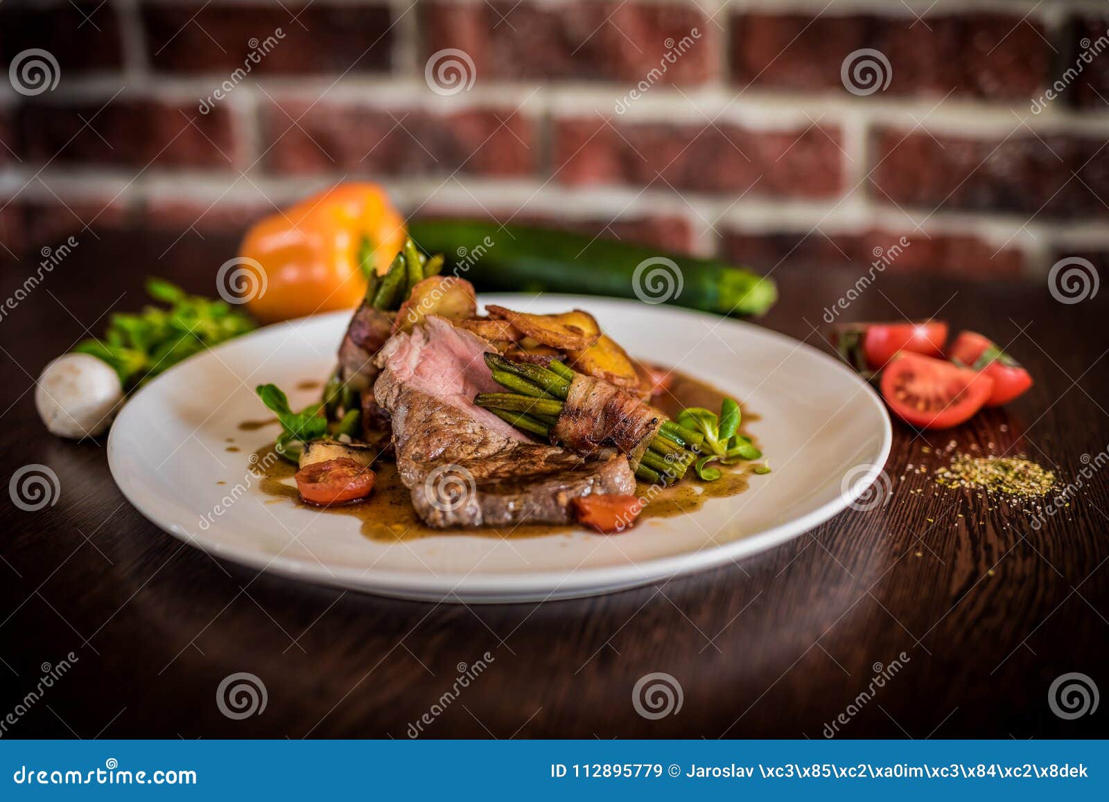 Vegetable Steak Prepared on a Plate Stock Image - Image of lunch, food ...