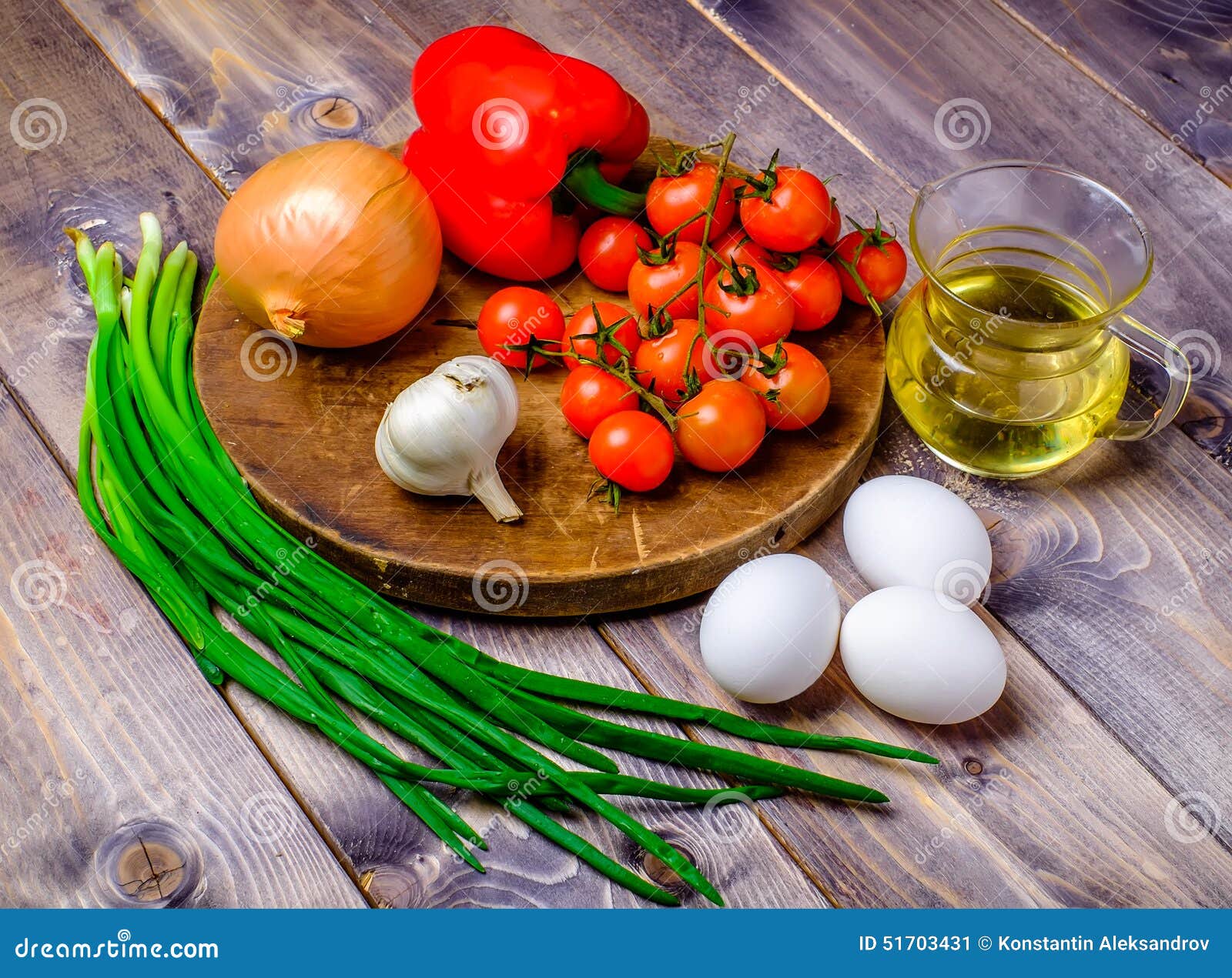 Vegetable Still Life on Wood Table Stock Image - Image of kitchen ...