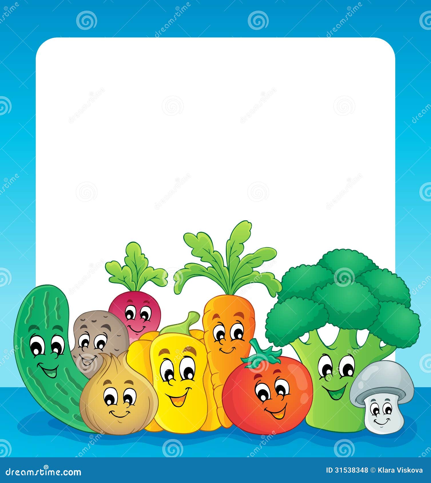 Vegetable theme frame 1 stock vector. Illustration of looking - 31538348