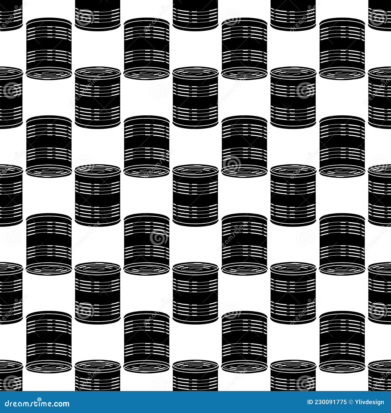 Vegetable Tin Can Pattern Seamless Vector Stock Vector - Illustration ...